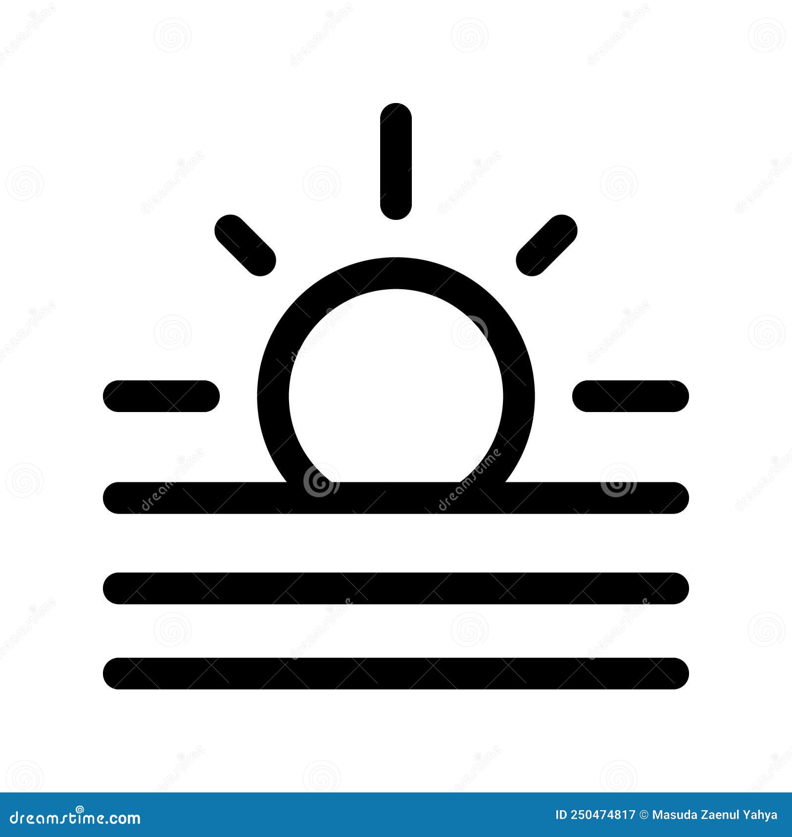 Sunrise icon template stock vector. Illustration of burst - 250474817