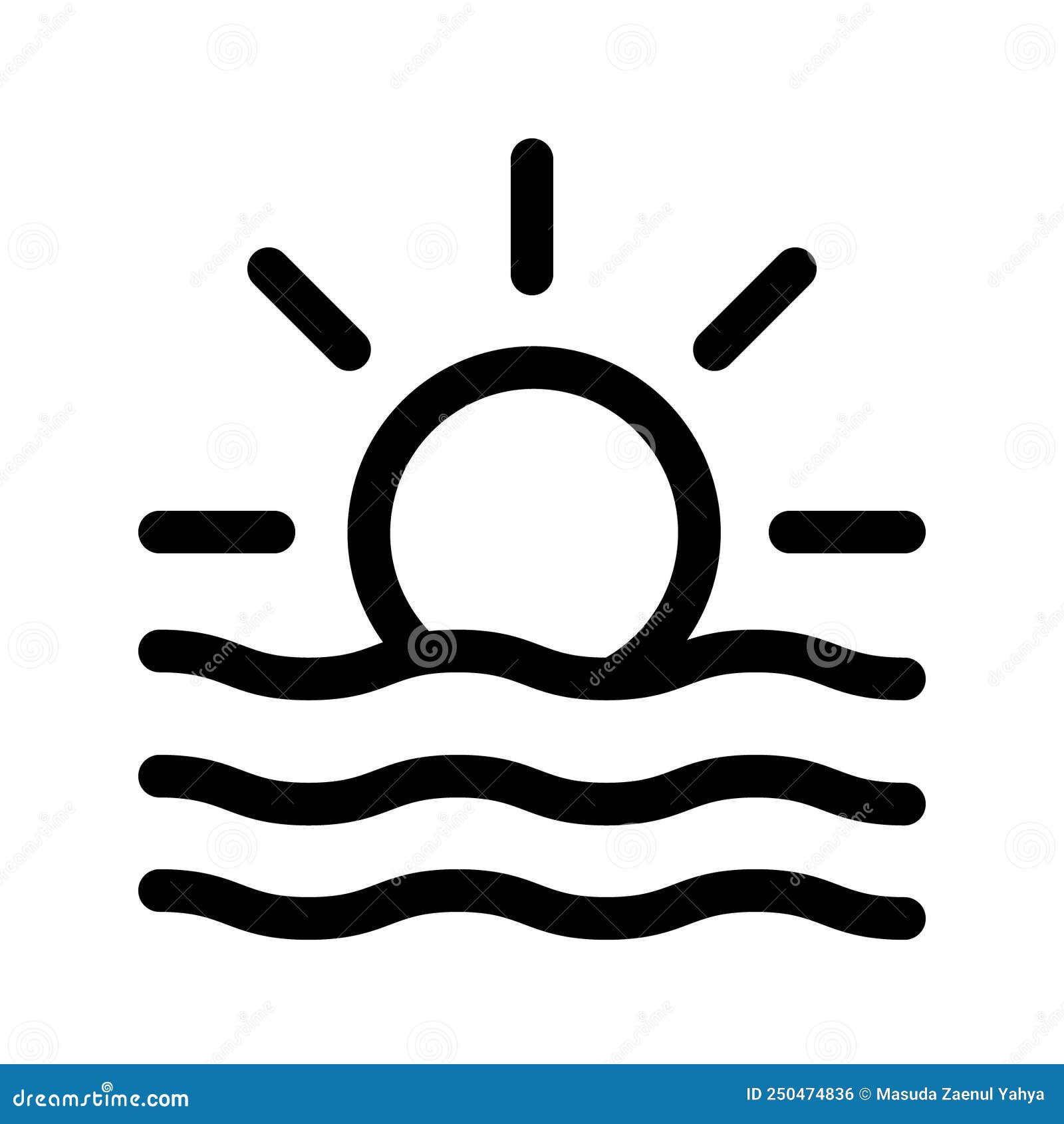 Sunrise icon template stock vector. Illustration of creative - 250474836