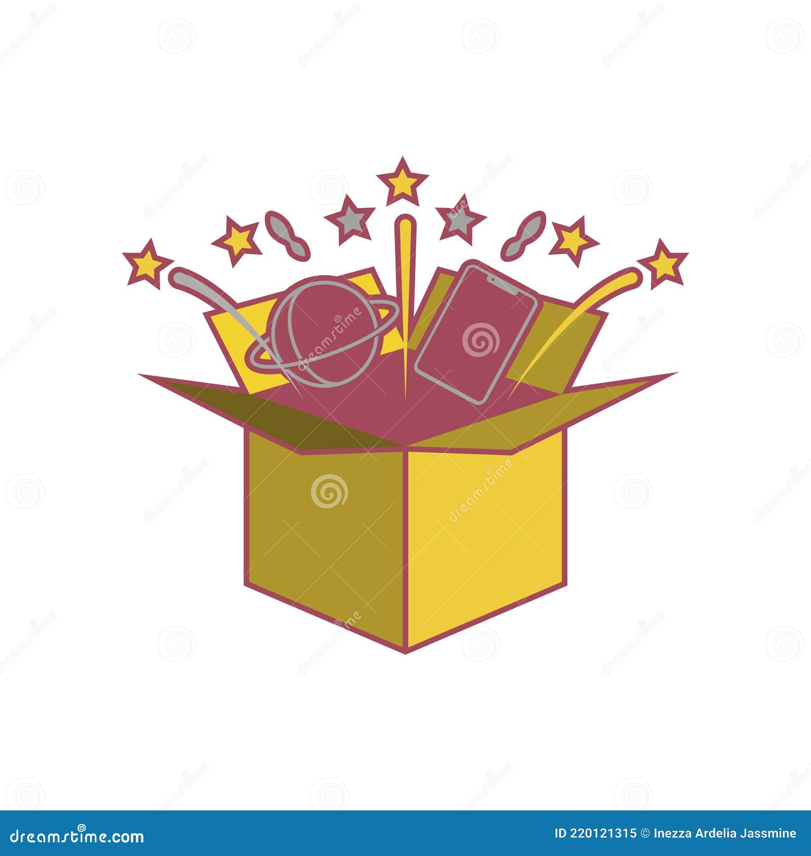 Illustration Vector Graphic of Surprise Box Stock Vector - Illustration ...