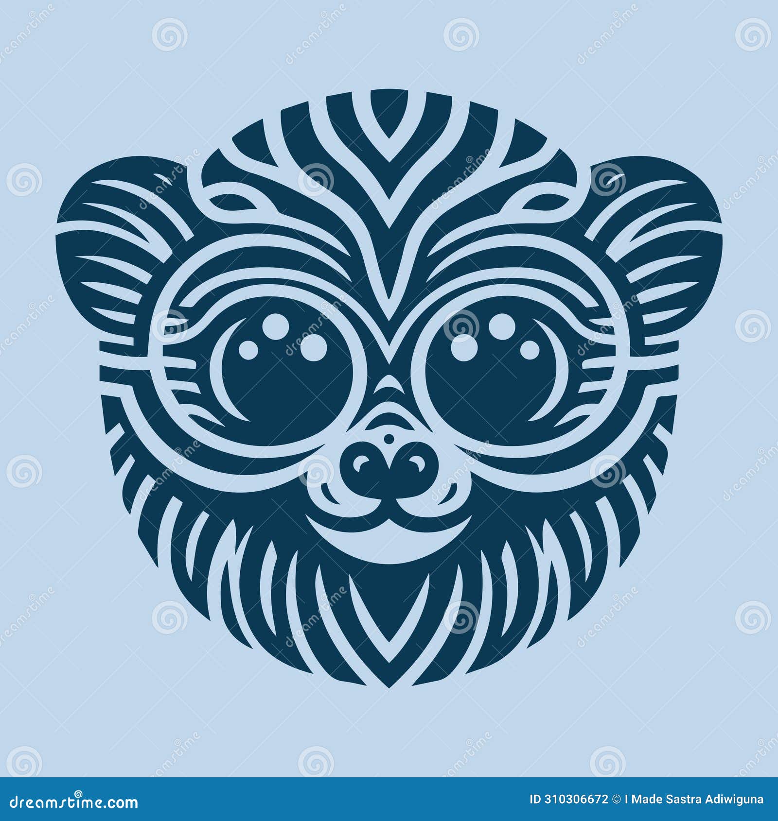 Illustration Vector Graphic of Tarsier Pattern Design Stock Vector ...