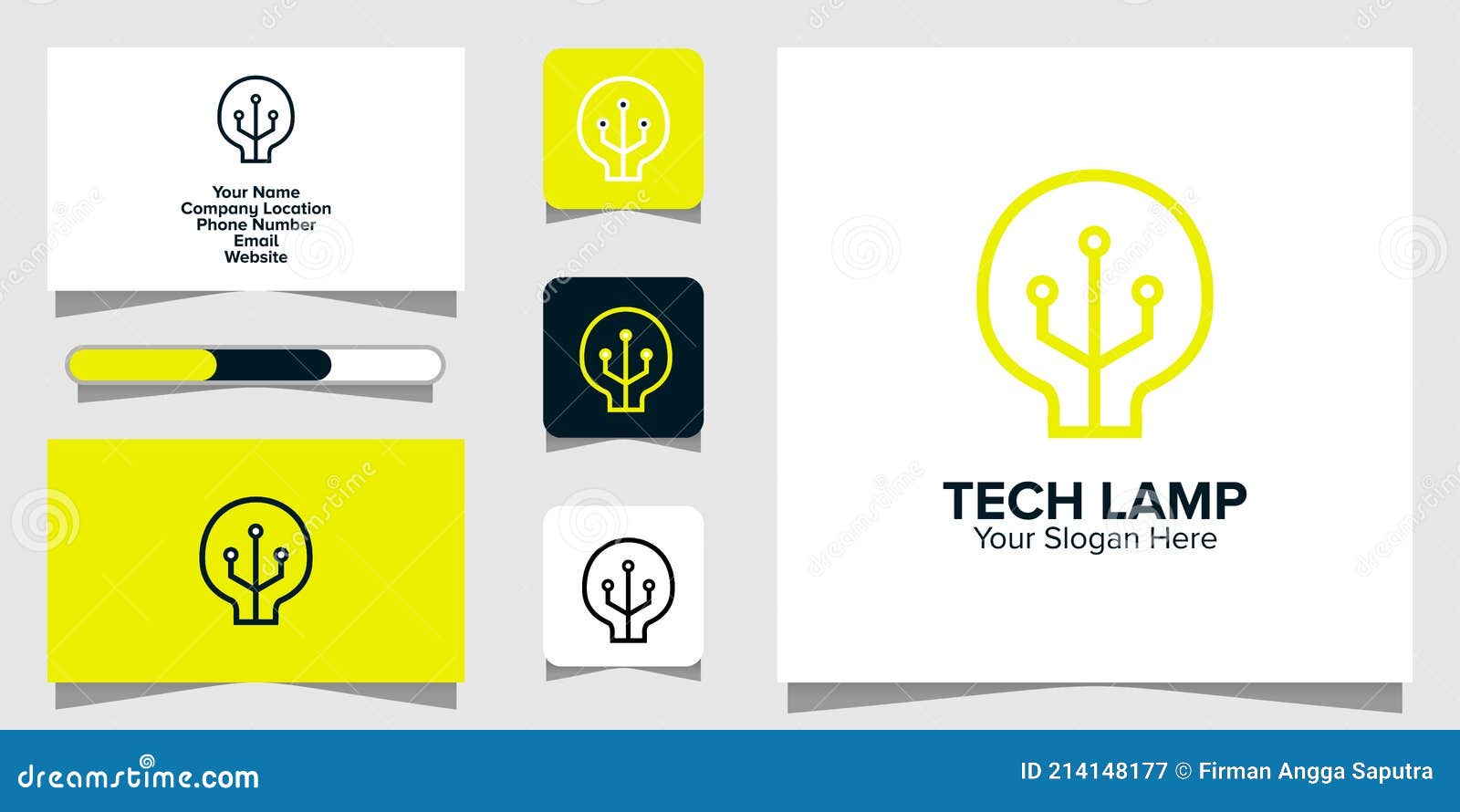Illustration Vector Graphic of Tech Lamp Logo Stock Vector ...