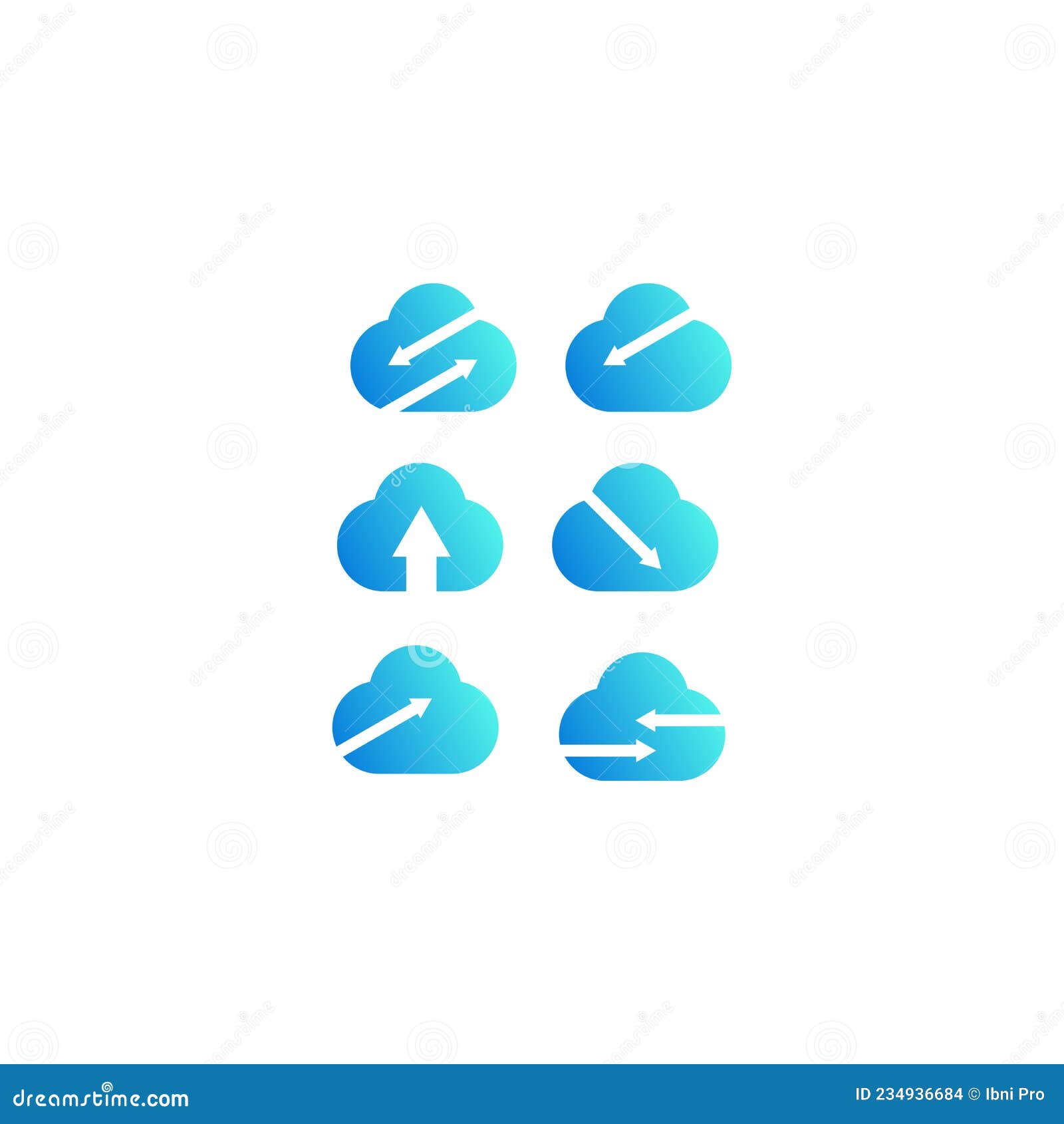 Arrow cloud logo stock vector. Illustration of logo - 234936684