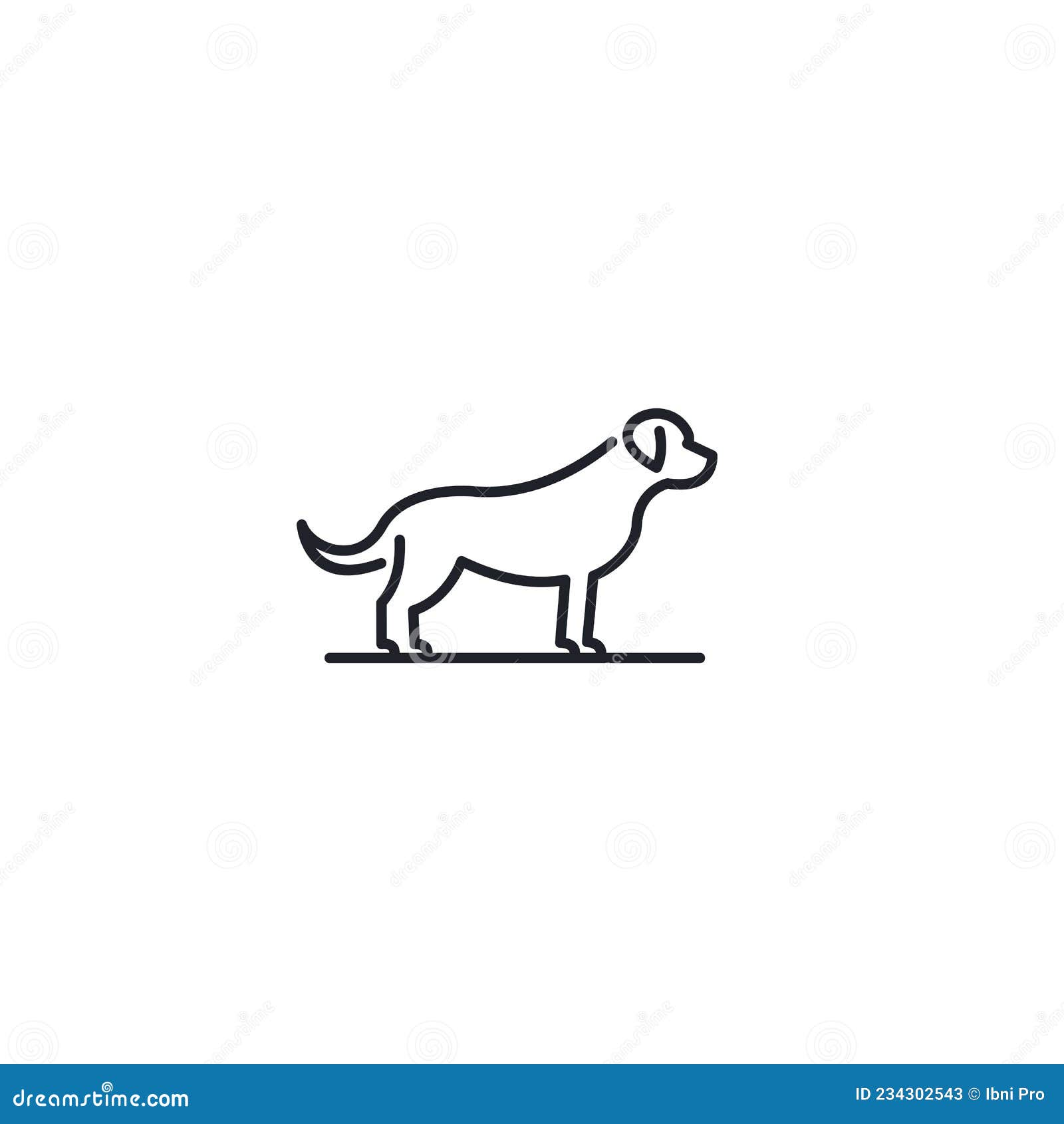 Dog line logo stock vector. Illustration of symbol, character - 234302543