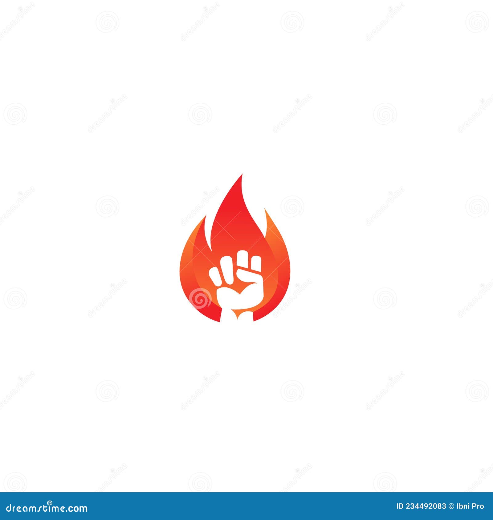 Fire hand logo stock vector. Illustration of pattern - 234492083
