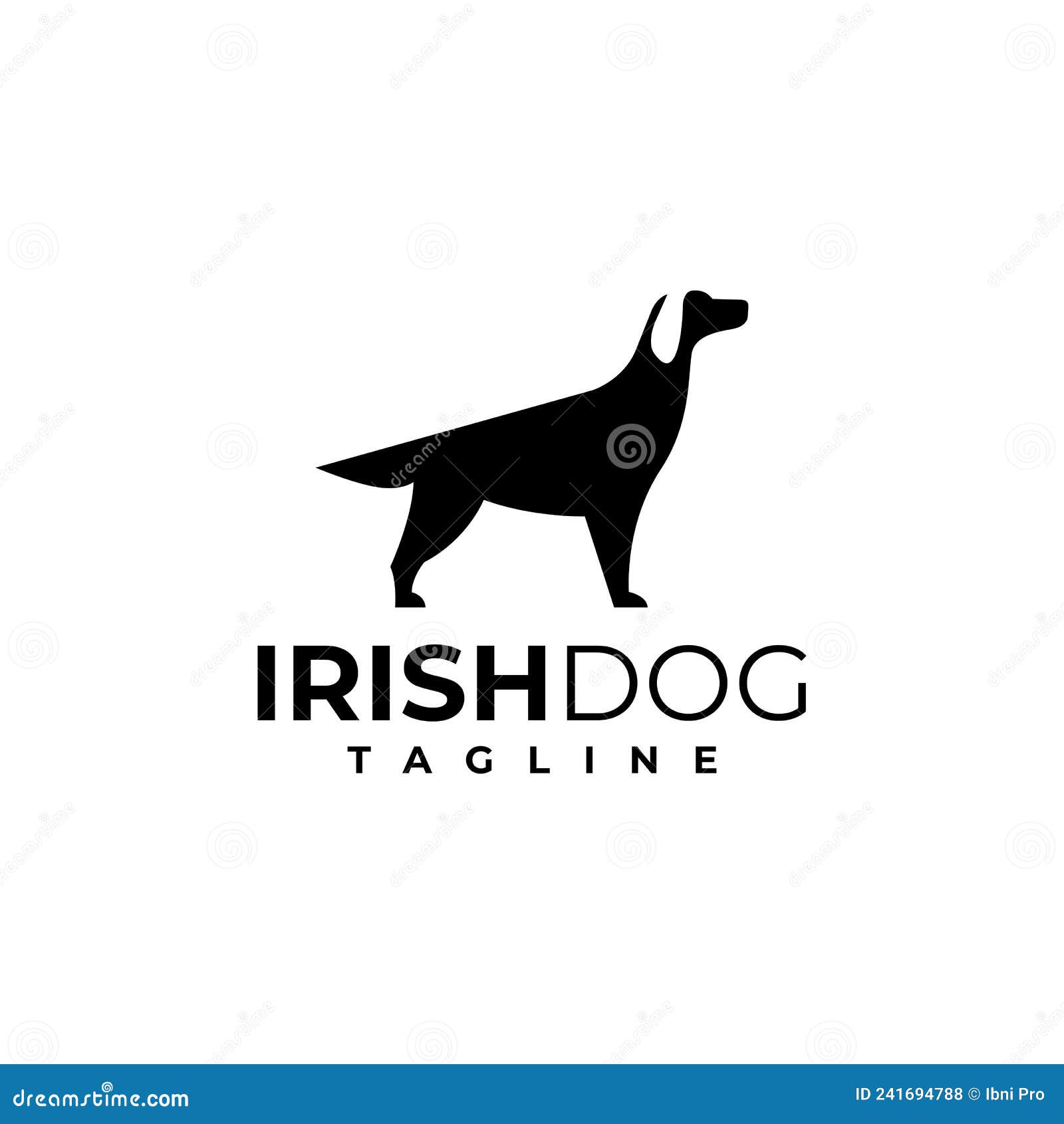 Irish dog silhouette logo stock vector. Illustration of background ...