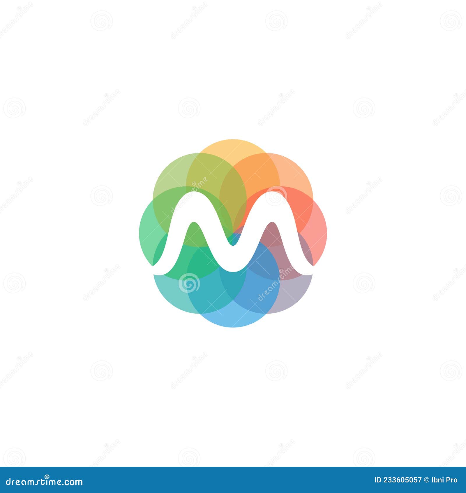 Letter M colorful logo stock vector. Illustration of blue - 233605057