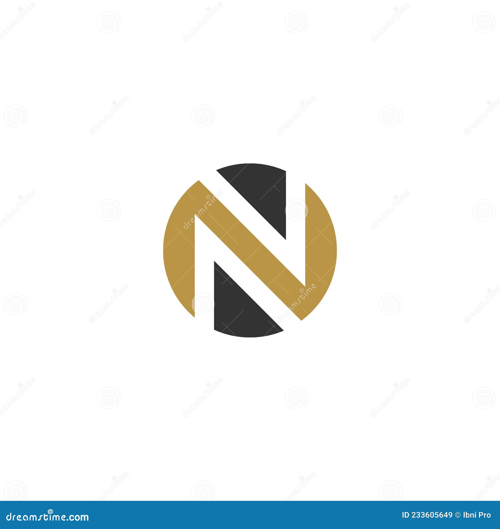 Letter N monogram logo stock vector. Illustration of icon - 233605649