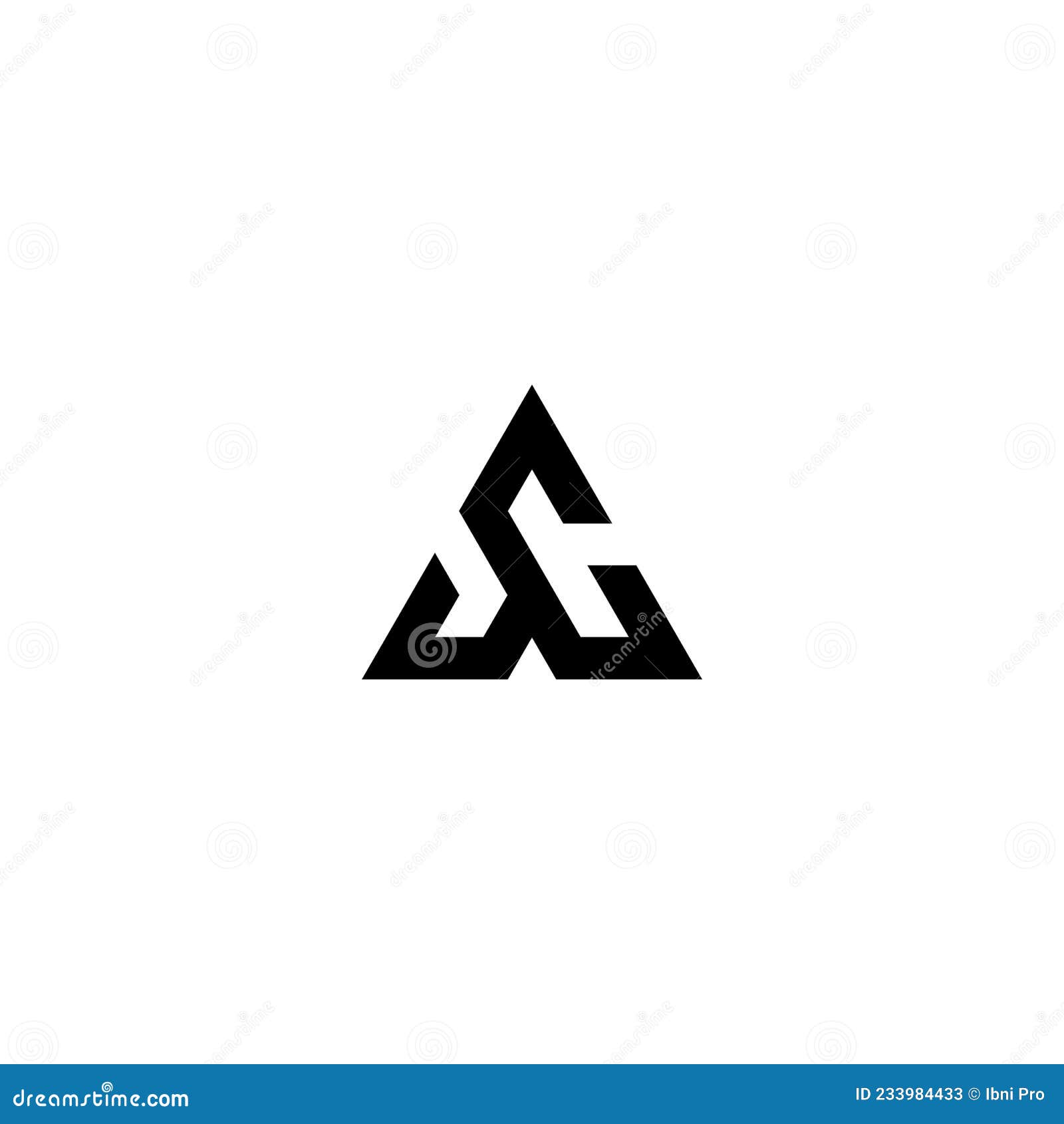 Letter S triangle logo stock vector. Illustration of symbol - 233984433