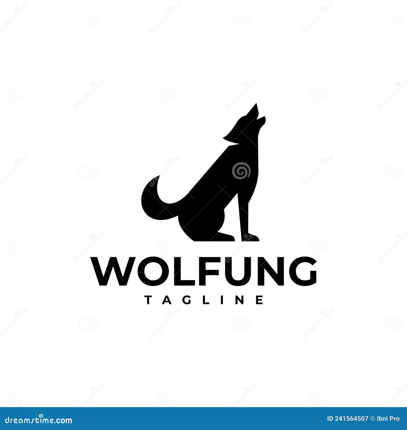 Wolf side silhouette logo stock vector. Illustration of abstract ...