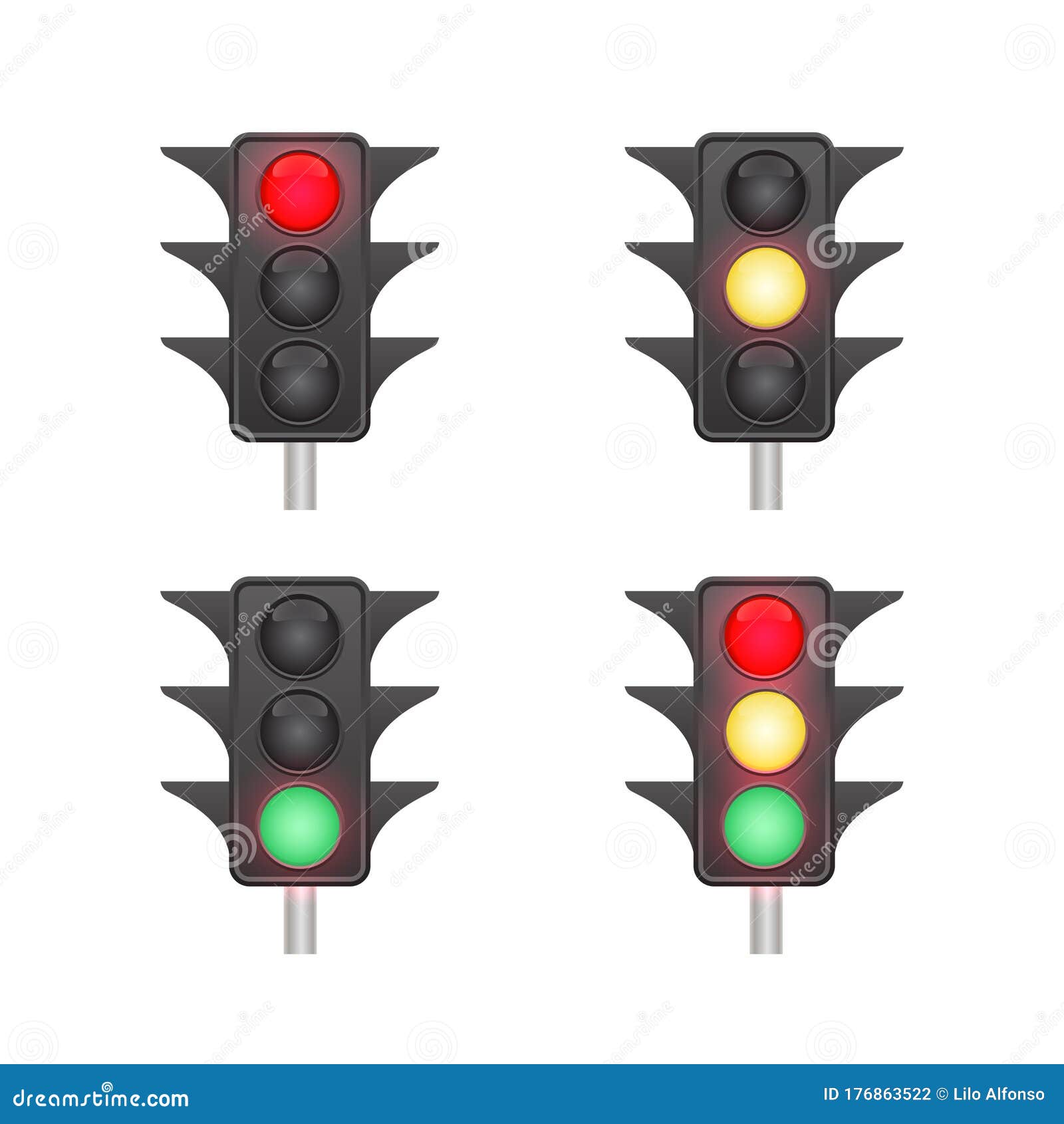 Illustration Vector Graphic of Traffic Light. Good for Education and ...