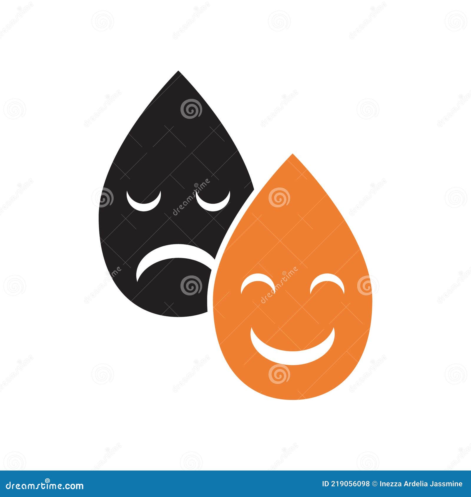 Illustration Vector Graphic of Tragedy Logo Stock Vector - Illustration ...