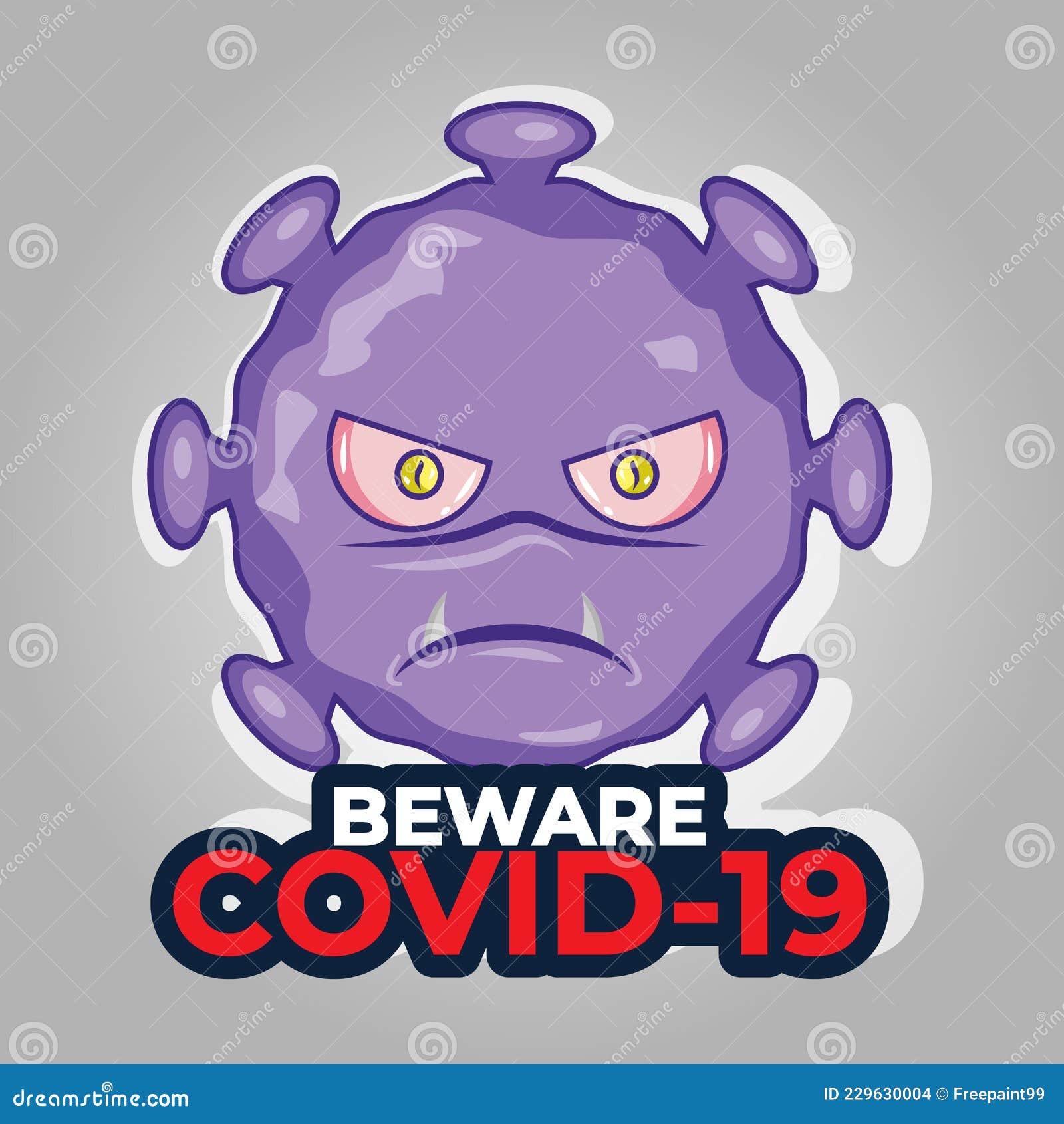 Illustration Vector Graphic of Virus Mascot Logo Suitable for Use As a ...