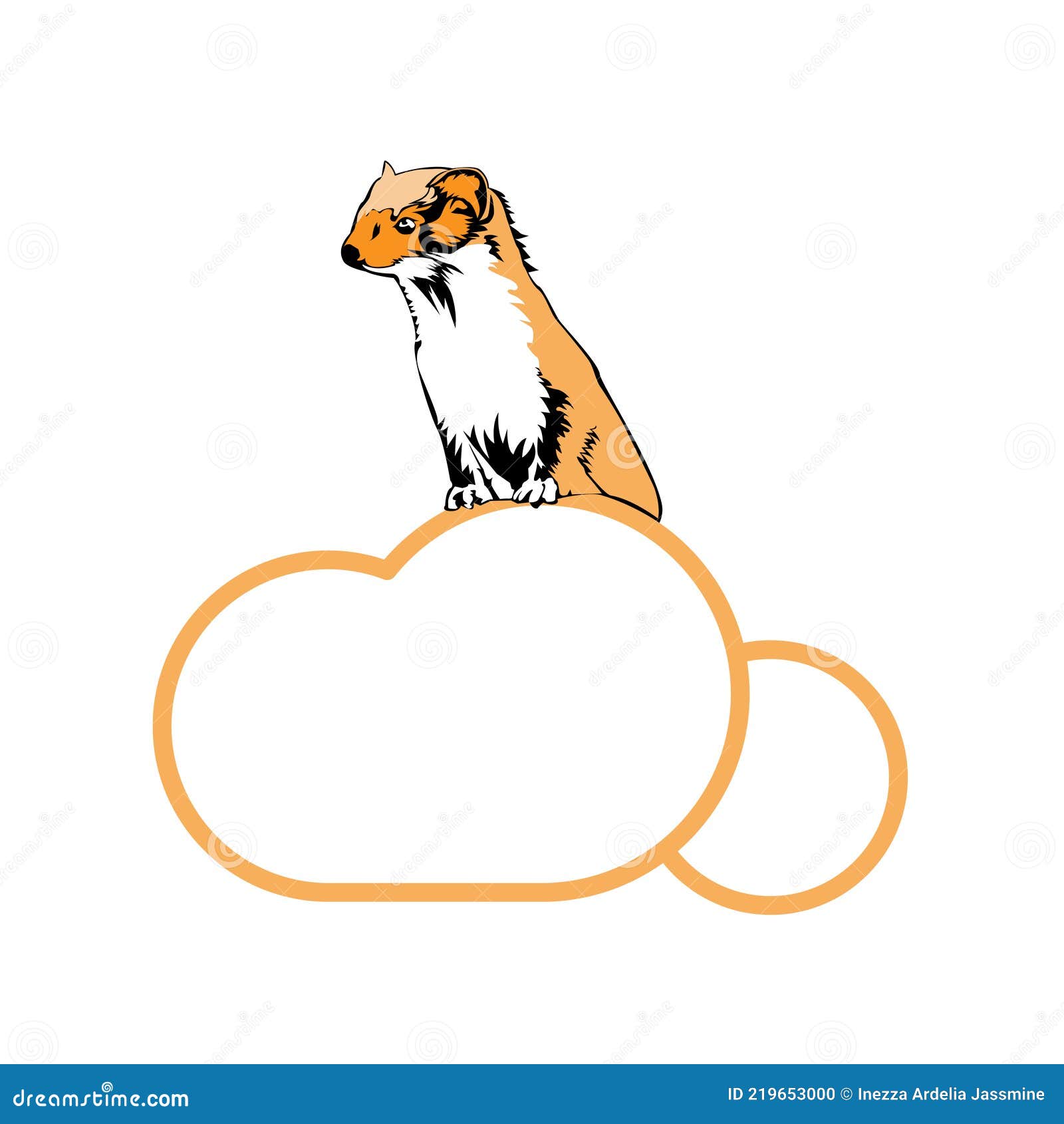 Vector Weasel Icon Symbol On The White Background | CartoonDealer.com ...