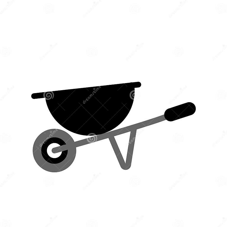 Illustration Vector Graphic of Wheelbarrow Icon Stock Vector ...