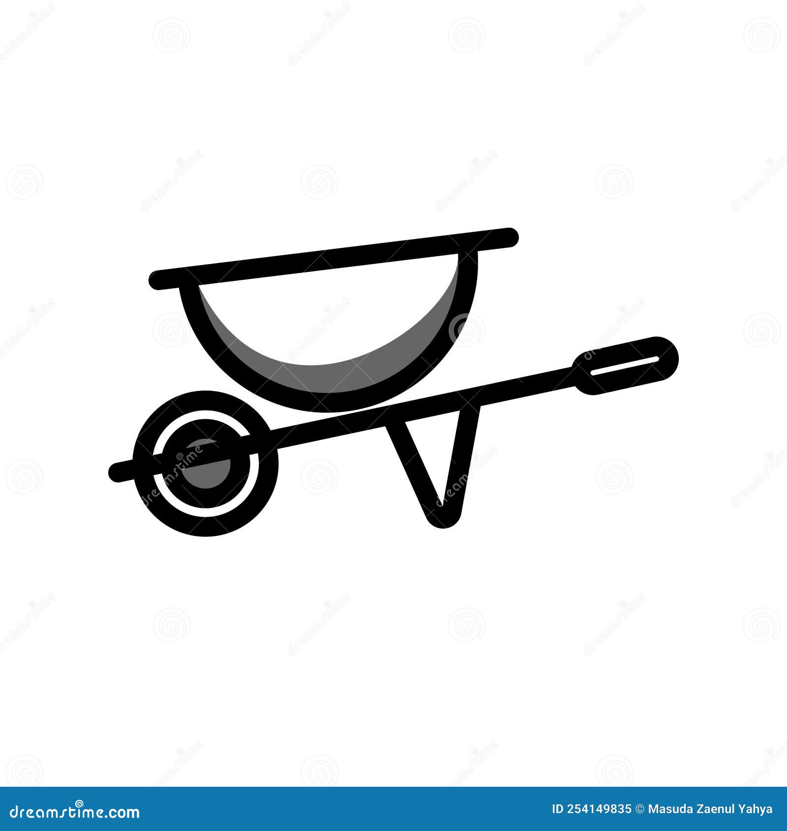 Illustration Vector Graphic of Wheelbarrow Icon Stock Vector ...