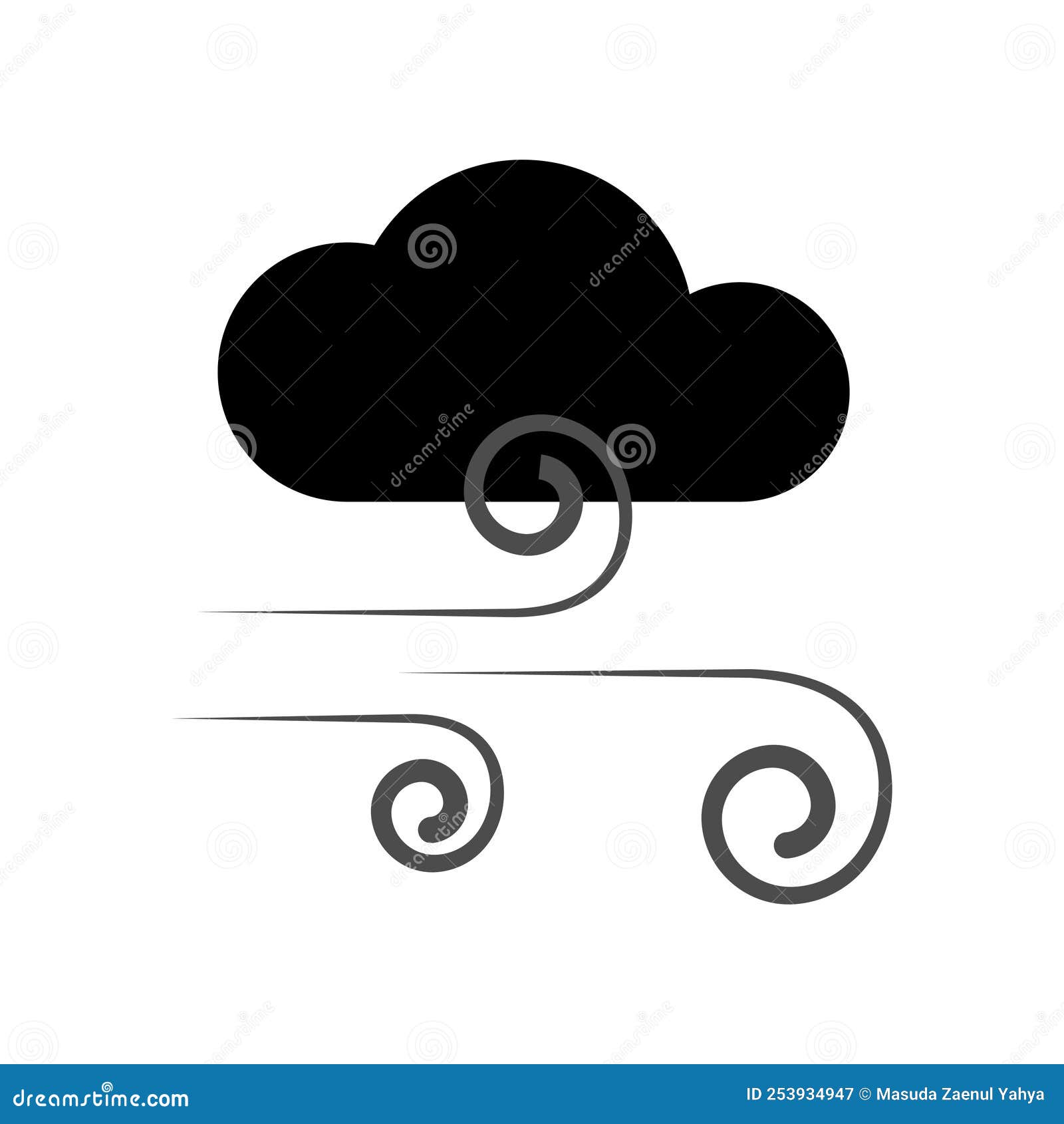 Illustration Vector Graphic of Windy Icon Stock Vector - Illustration ...