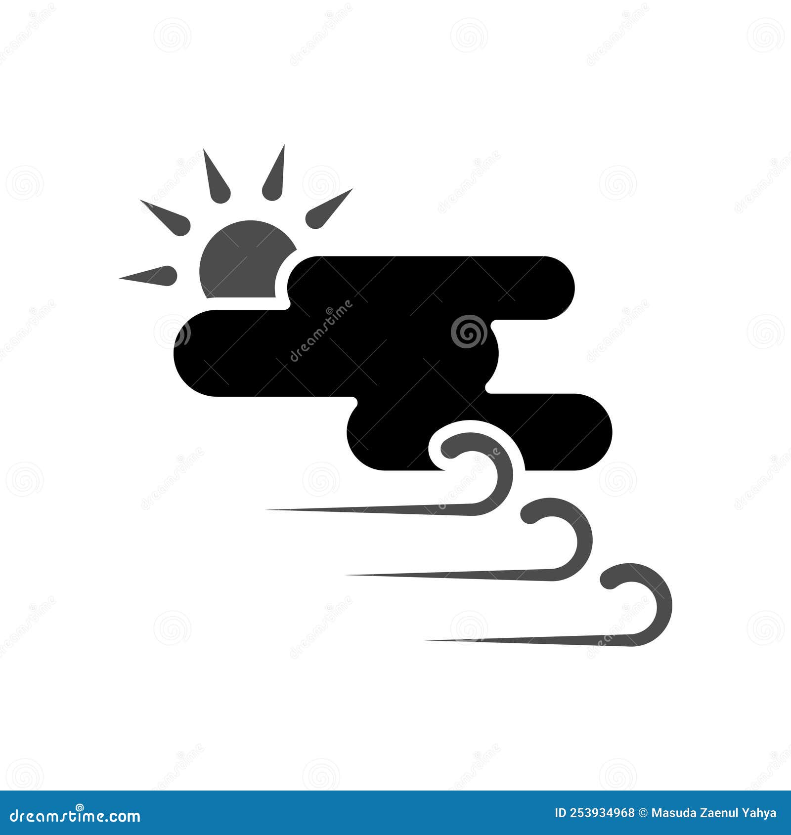 Illustration Vector Graphic of Windy Icon Stock Vector - Illustration ...