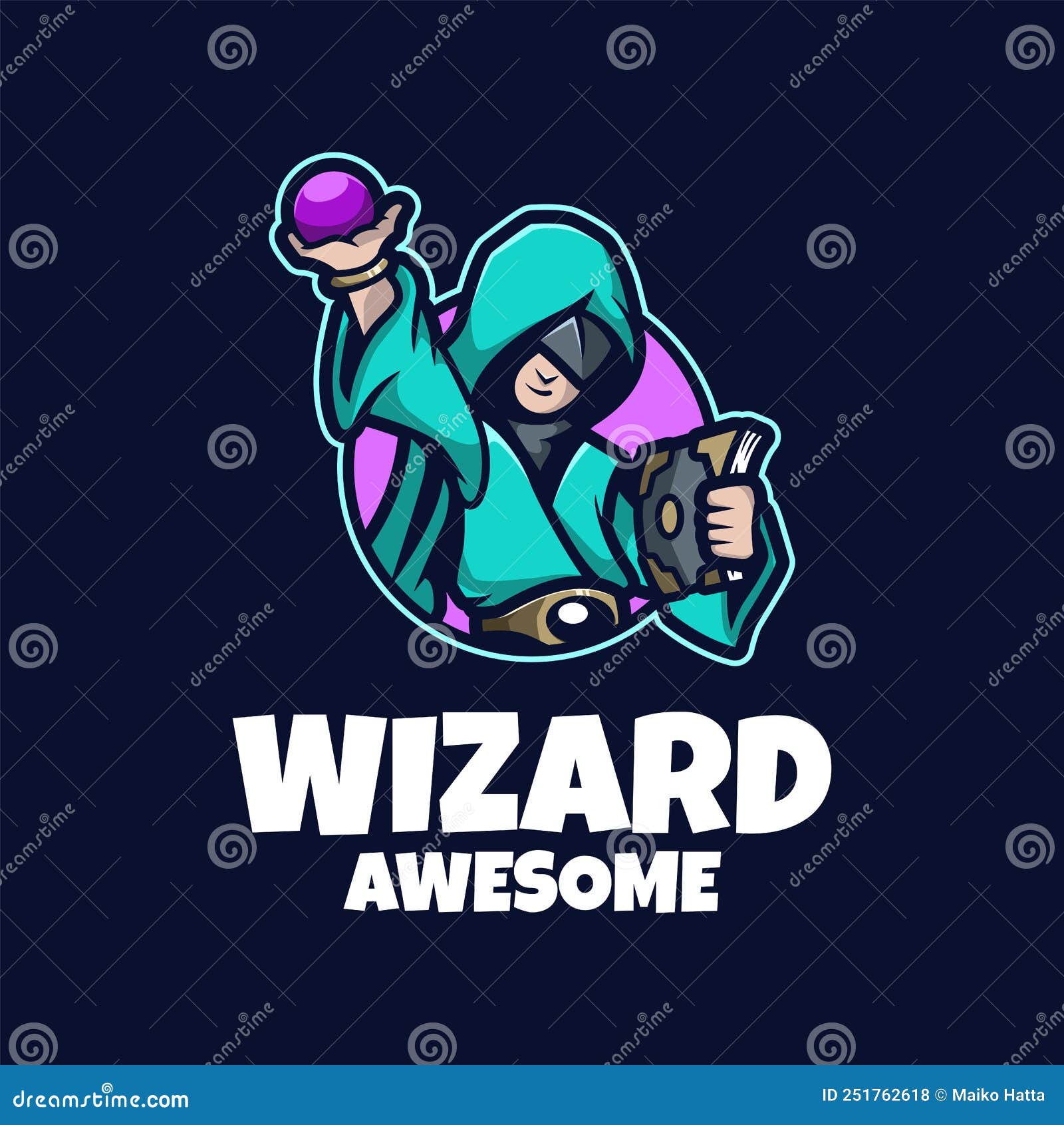 Wizard Logo stock vector. Illustration of vintage, element - 251762618