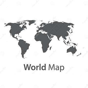 Illustration Vector Graphic of World Map on White Background Stock ...