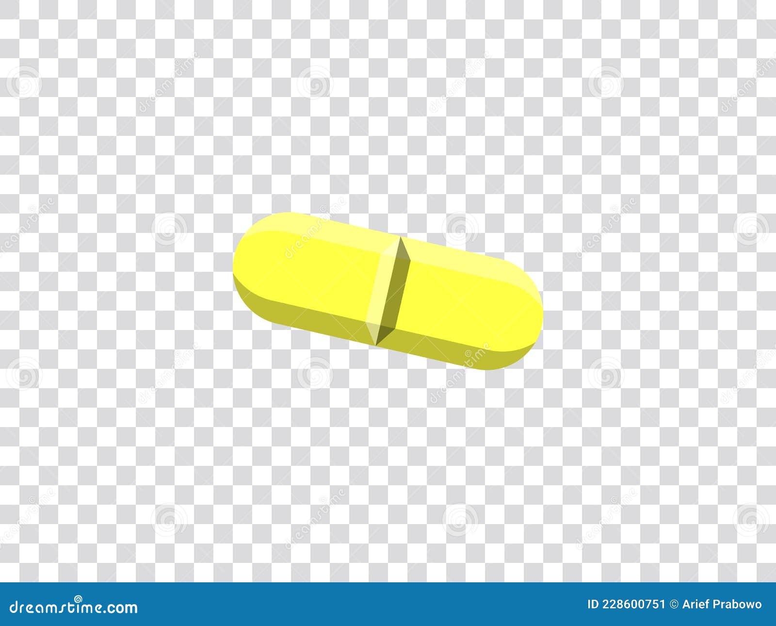 Illustration Vector Graphic of Yellow Pill Isolated on Transparent ...