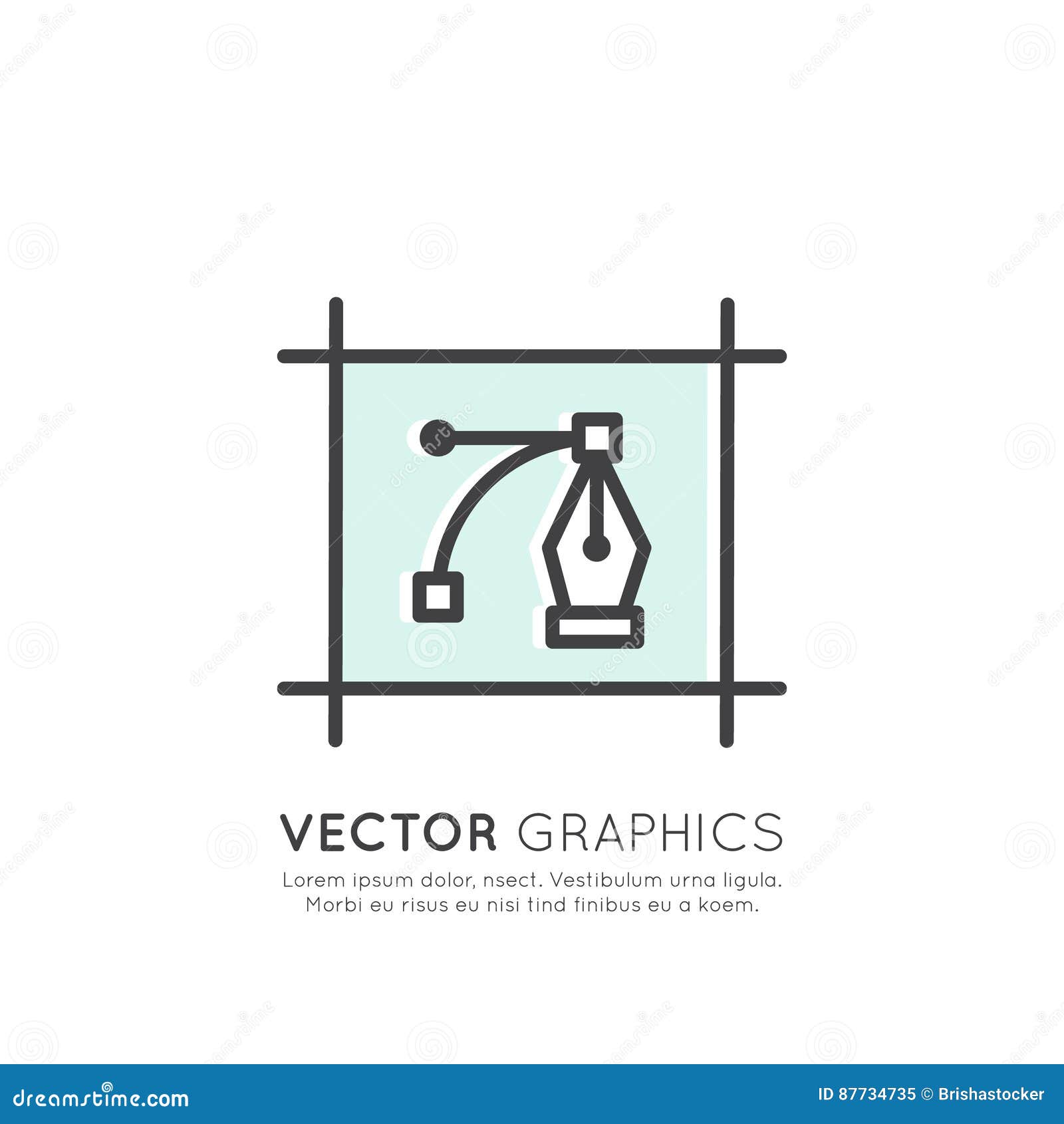 Illustration of Vector Graphics and Design Creation Process Stock ...