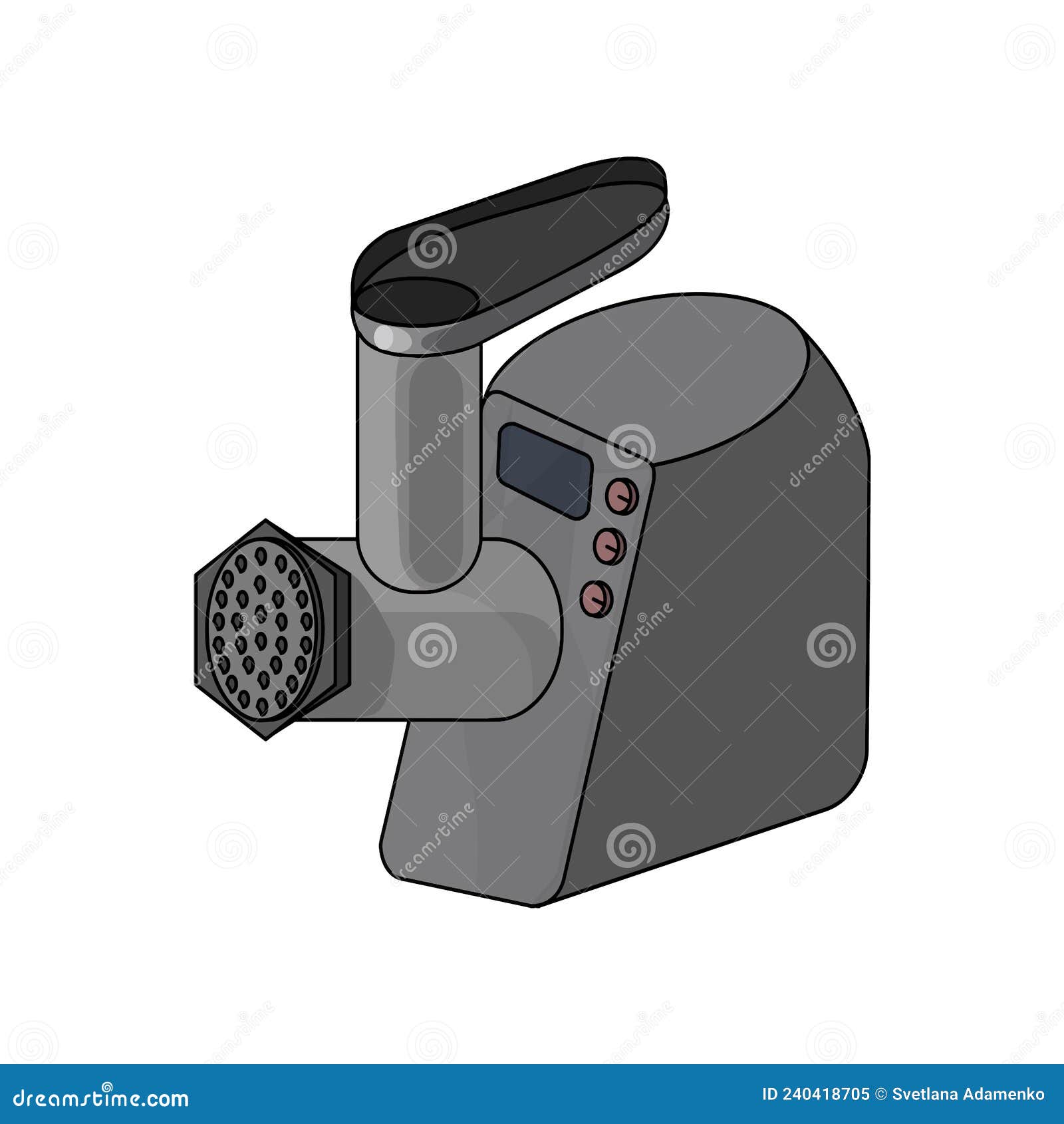 Appliances Meat Grinder Helper in the Kitchen Stock Vector ...