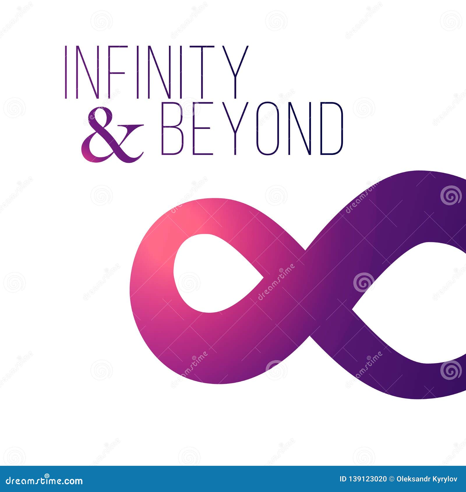Illustration of Vector Infinity Symbol. To Infinity and Beyond Poster ...
