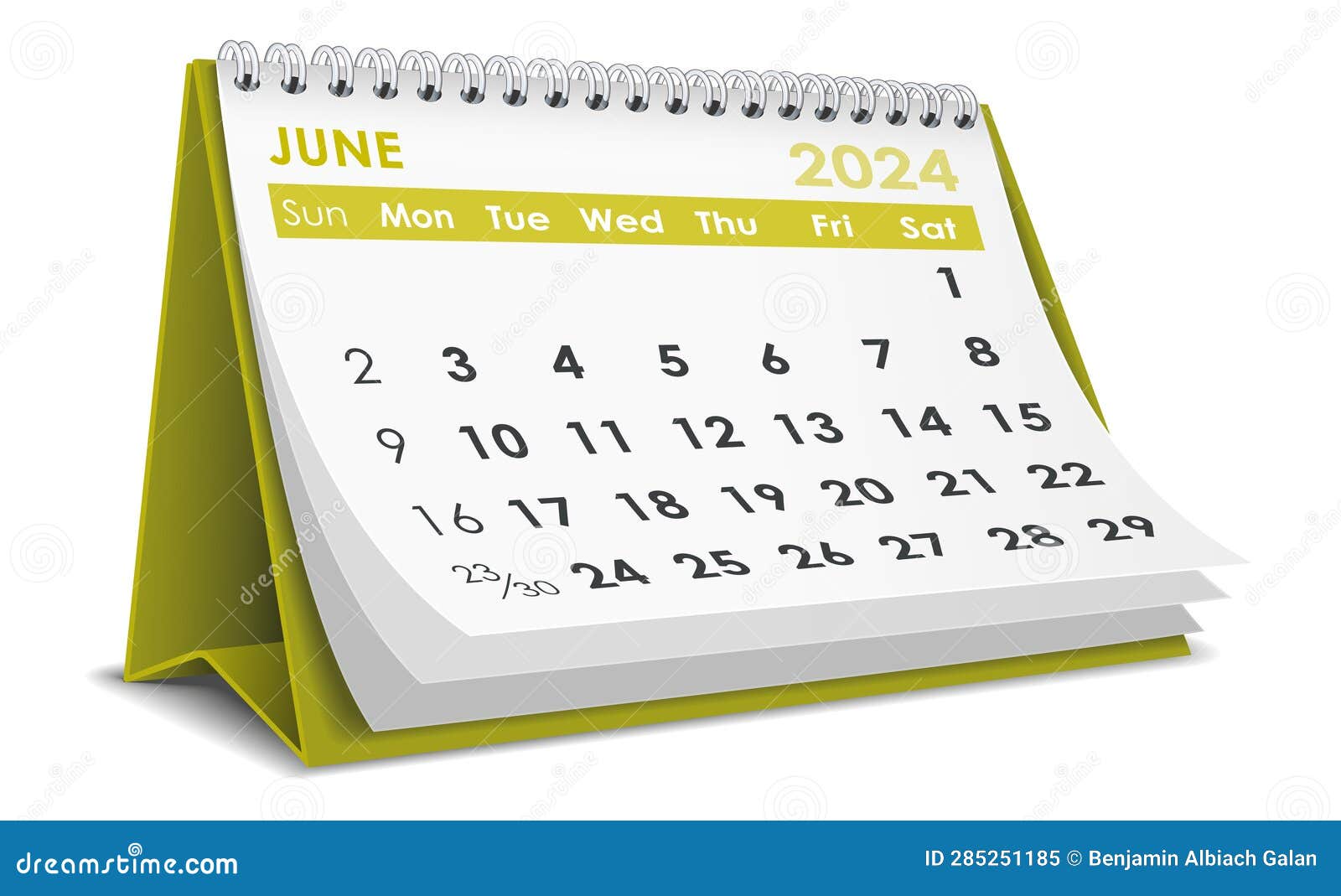 June 2024 Template, Calendar 2024 Design Vector, Planner Layout, Week ...