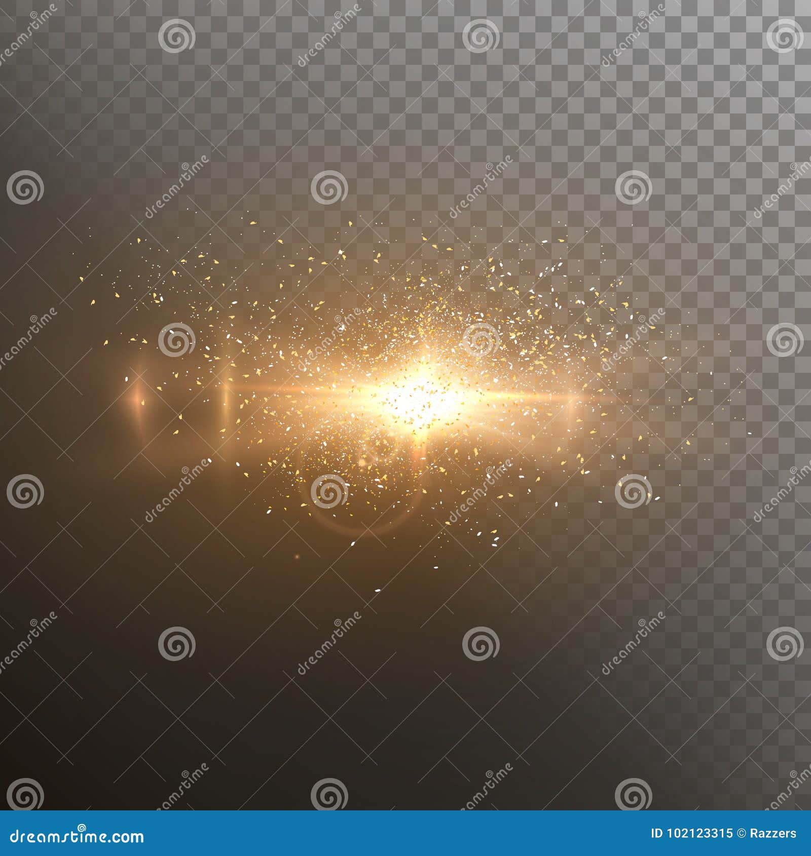 Vector Lens Flare. Realistic Vector Flare Glow Effect Stock Vector ...