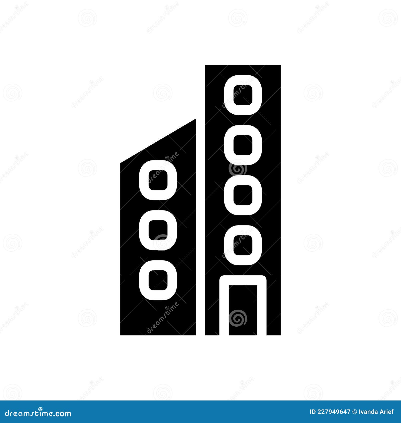 Illustration Vector and Logo Building Solid Style Icon Perfect Stock ...