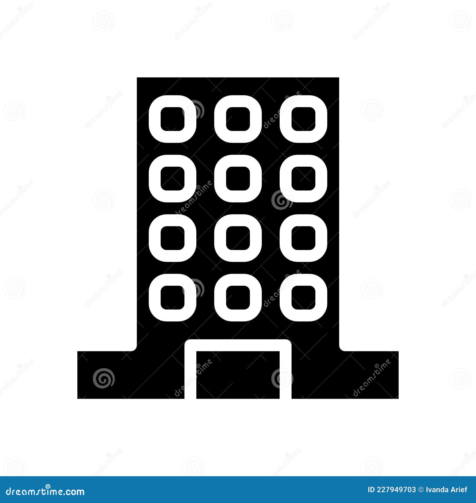 Illustration Vector and Logo Building Solid Style Icon Perfect Stock ...