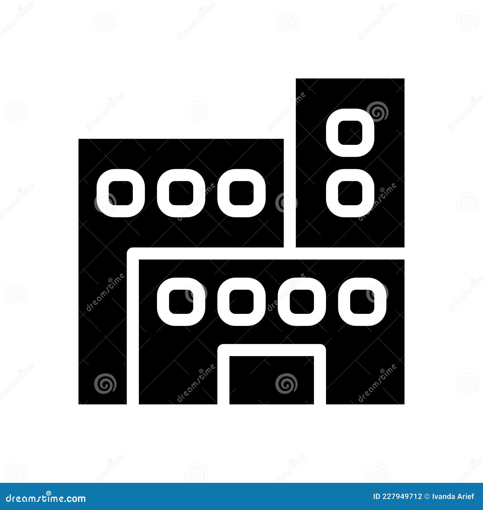 Illustration Vector and Logo Building Solid Style Icon Perfect Stock ...