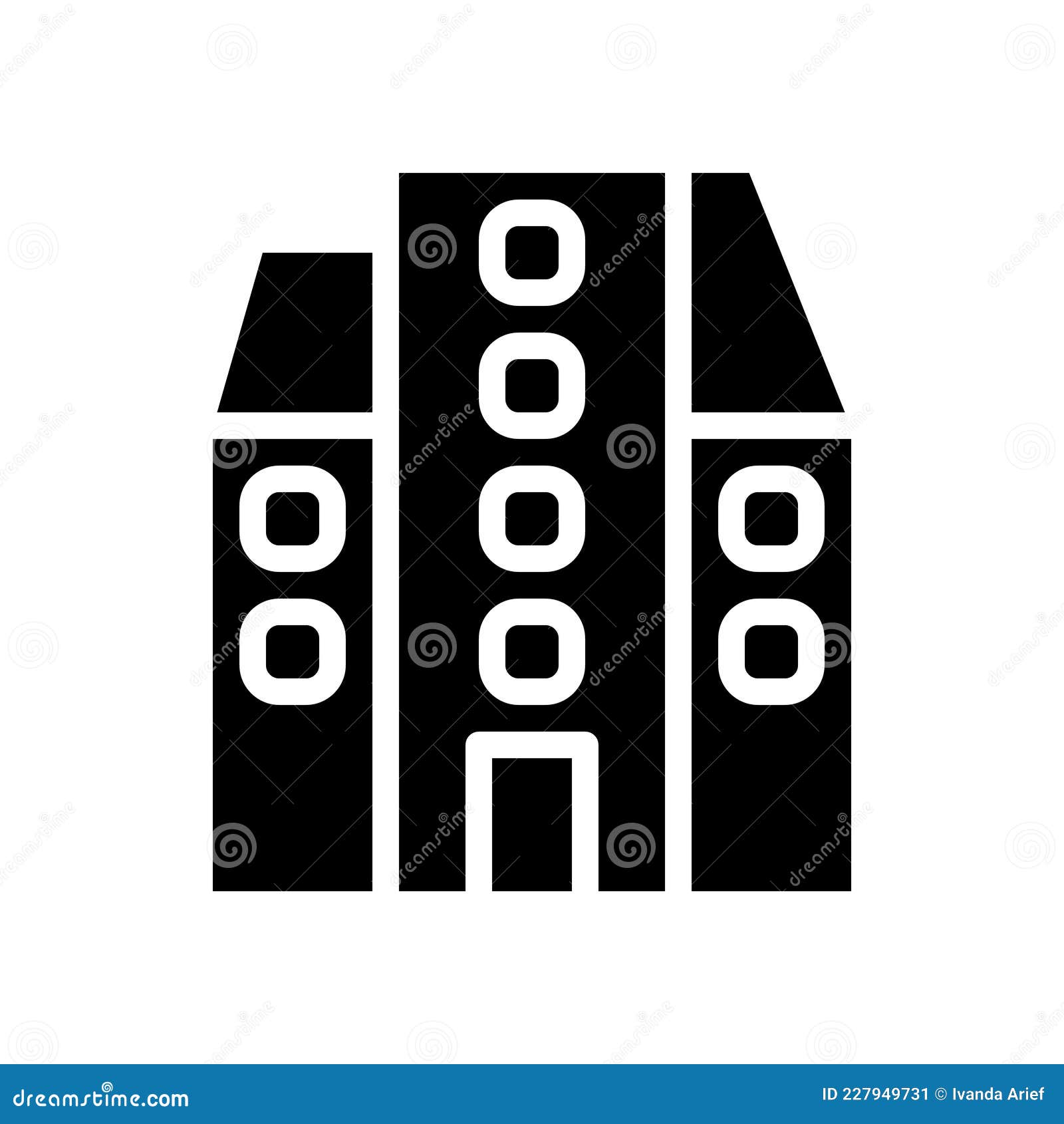 Illustration Vector and Logo Building Solid Style Icon Perfect Stock ...