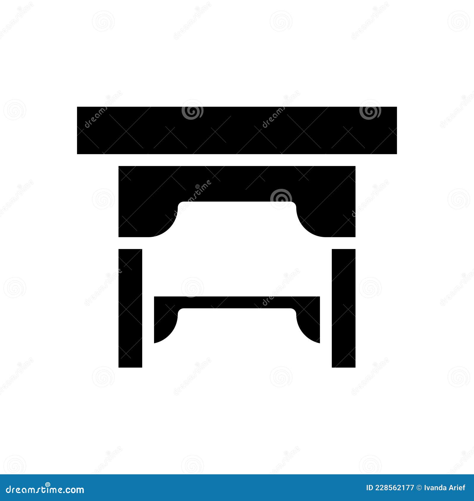 Illustration Vector and Logo Table Solid Style Icon Perfect Stock ...