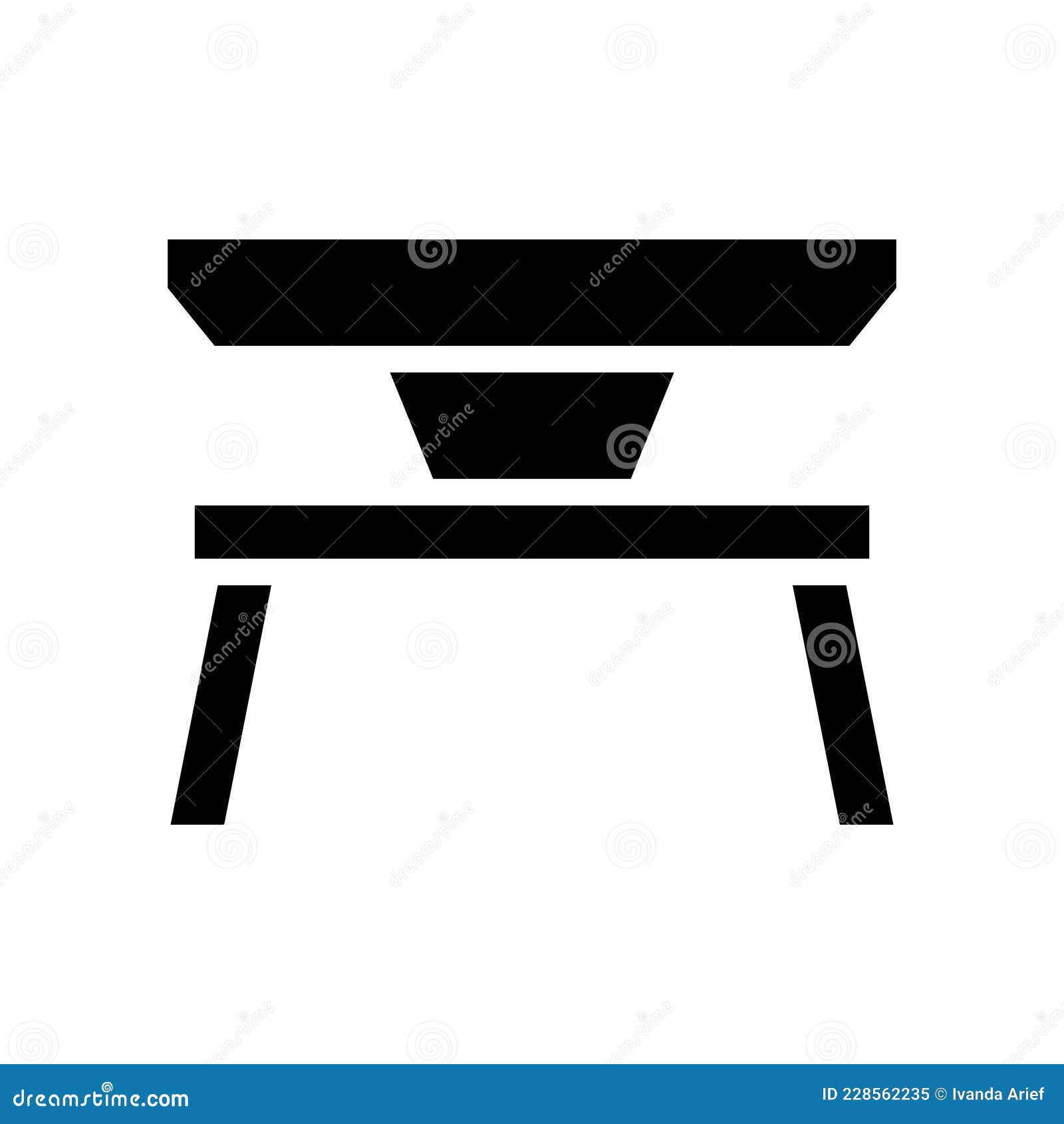 Illustration Vector and Logo Table Solid Style Icon Perfect Stock ...