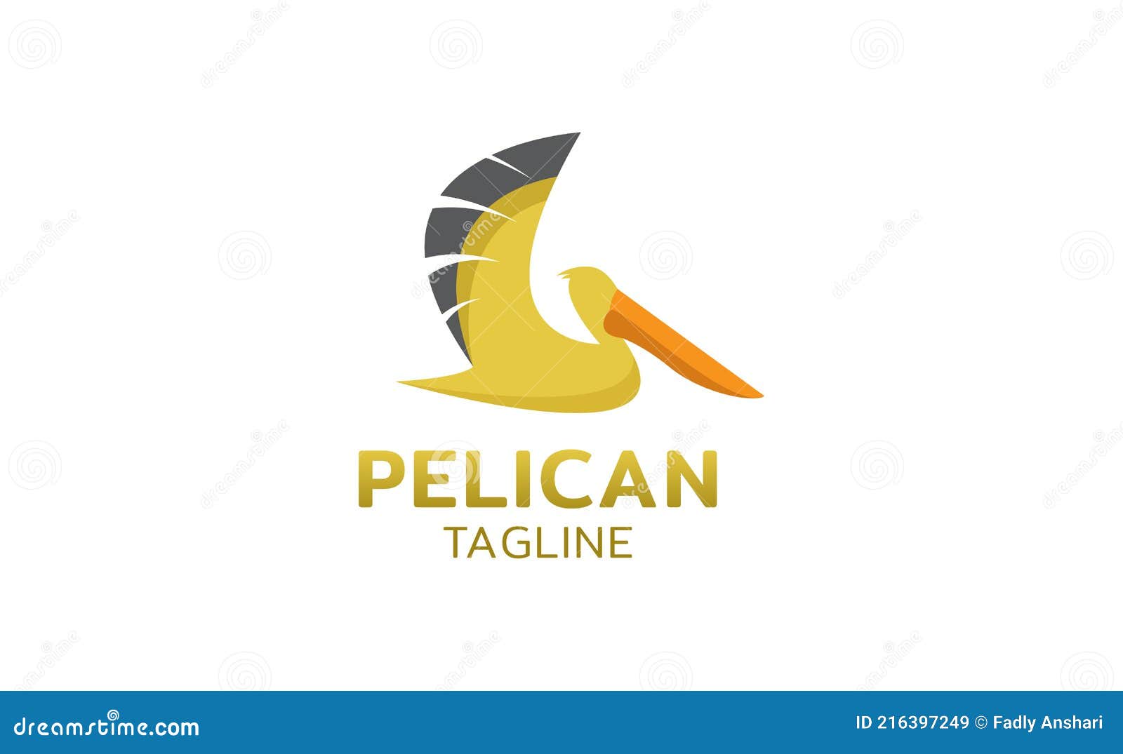 Illustration Vector Logo Template of Flying Pelican Stock Vector ...