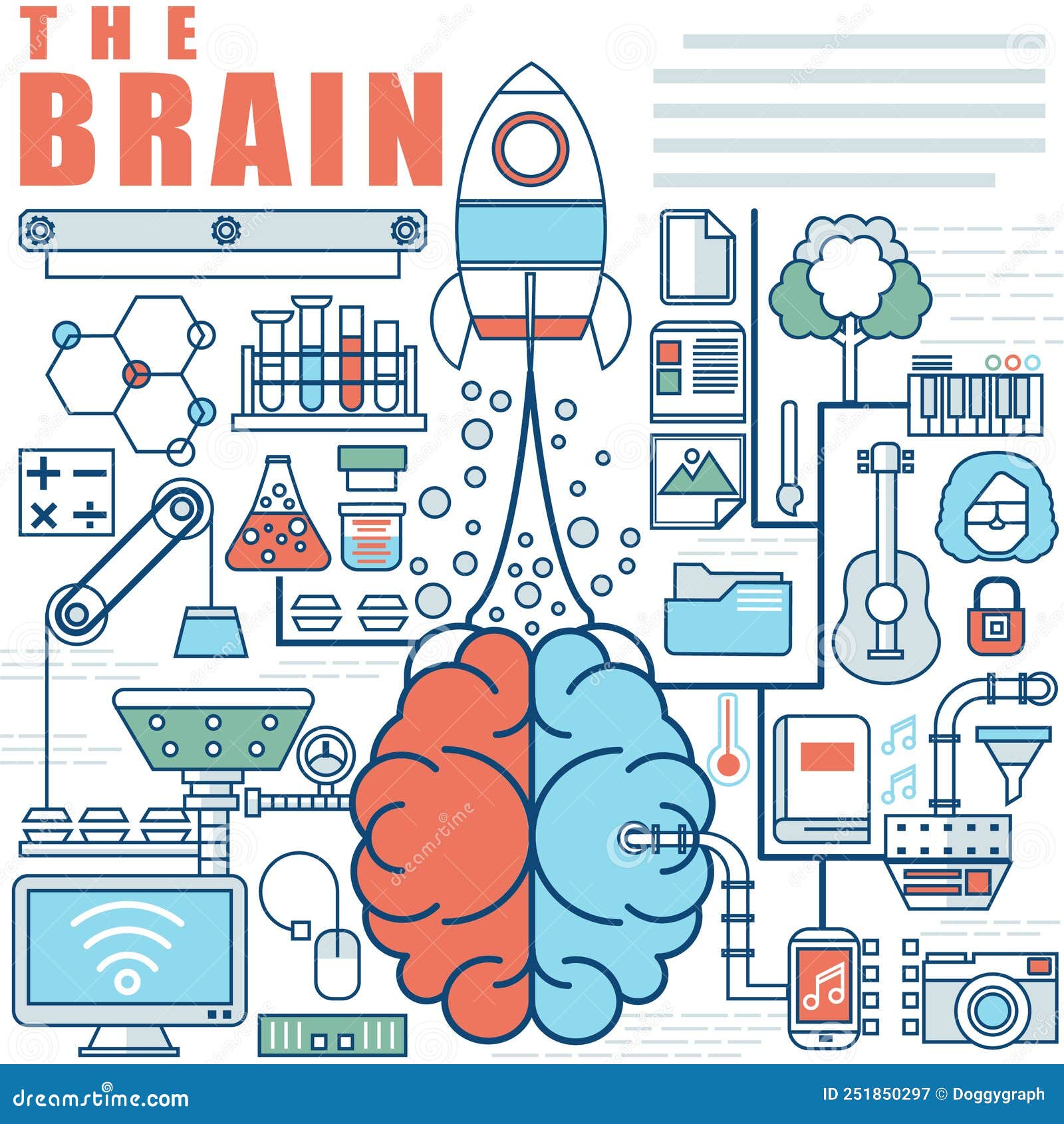 Infographics Elements Concept of Big Idea, Vector Illustration Stock ...
