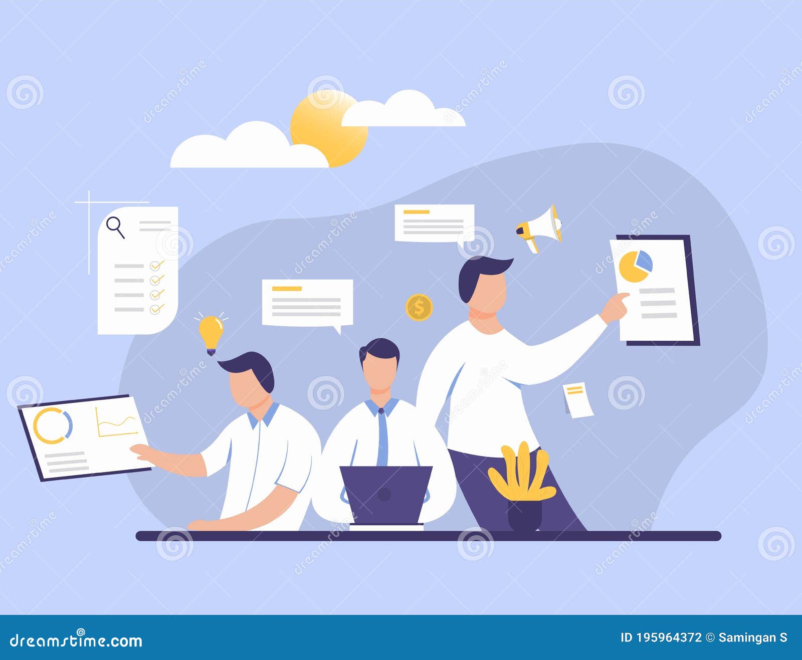 Illustration Vector Multitasking Concept Stock Vector - Illustration of ...