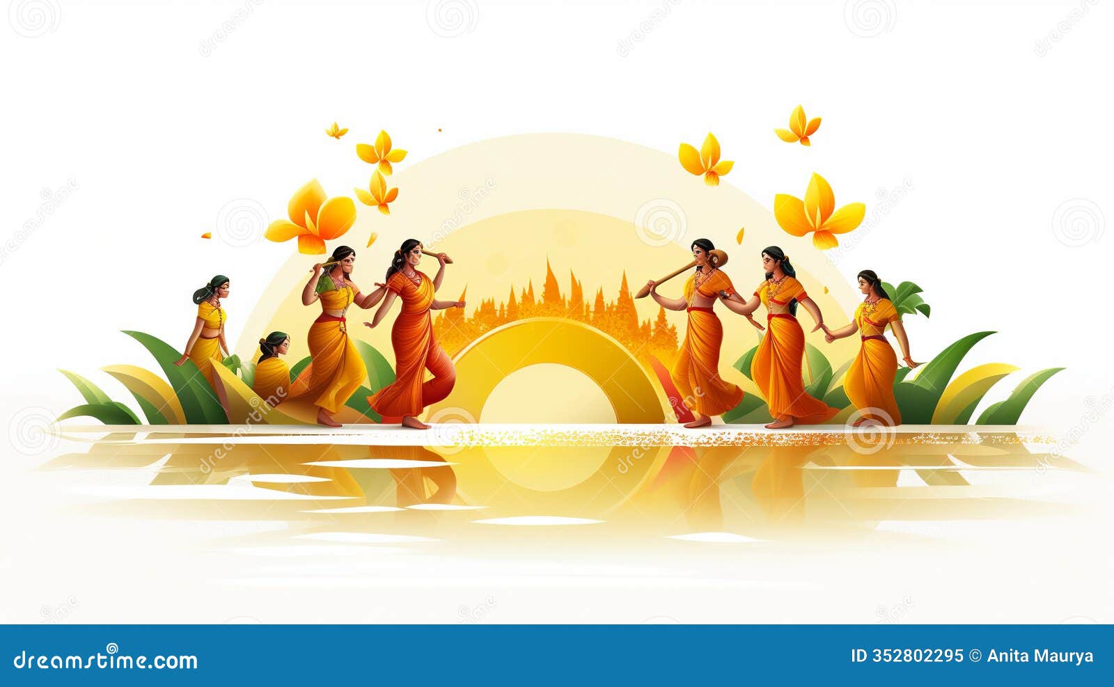 Illustration of Vector Illustration of Onam Kerala Onam Greeting ...