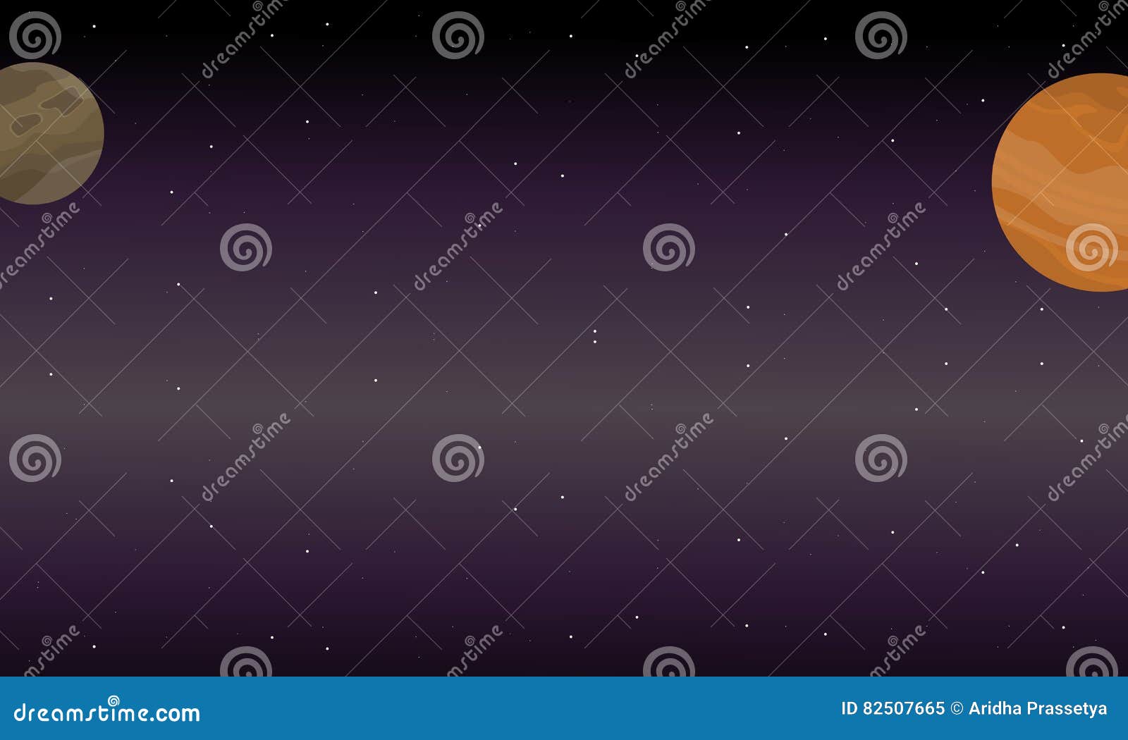 Illustration Vector of Outer Space Landscape Stock Vector ...