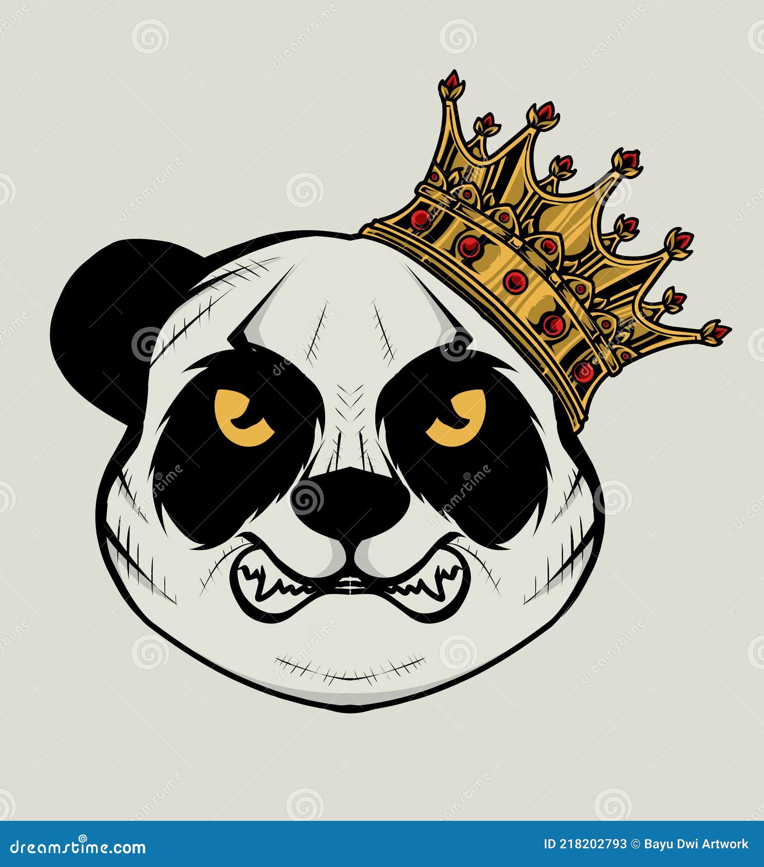 King Panda Logo Design. Stock Photo | CartoonDealer.com #129986022
