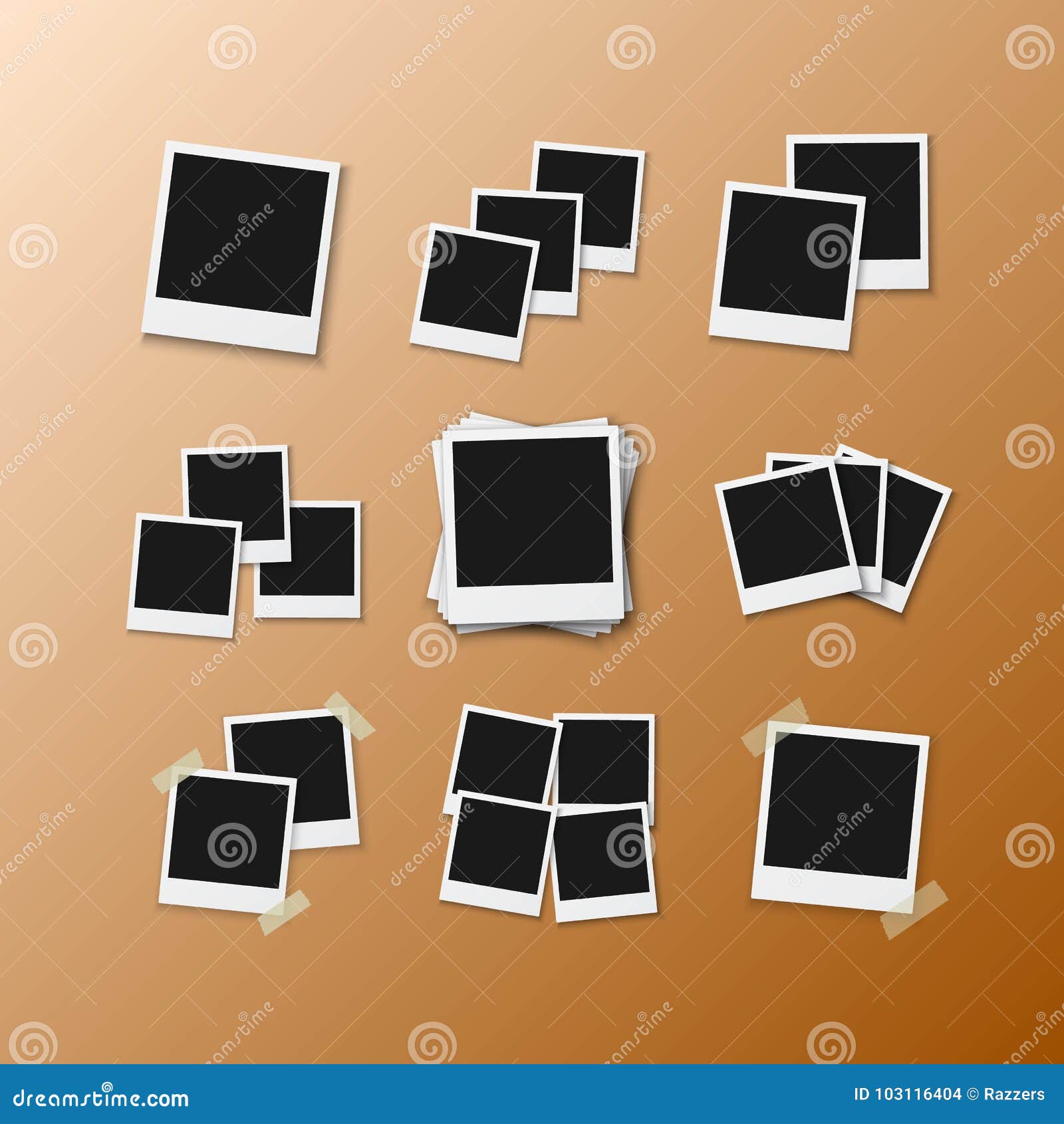 Vector Photo Frame. Realistic Vector Instant Photo Frame Snapshot ... Vector Photo Frame. Realistic Vector Instant Photo Frame Snapshot ...
