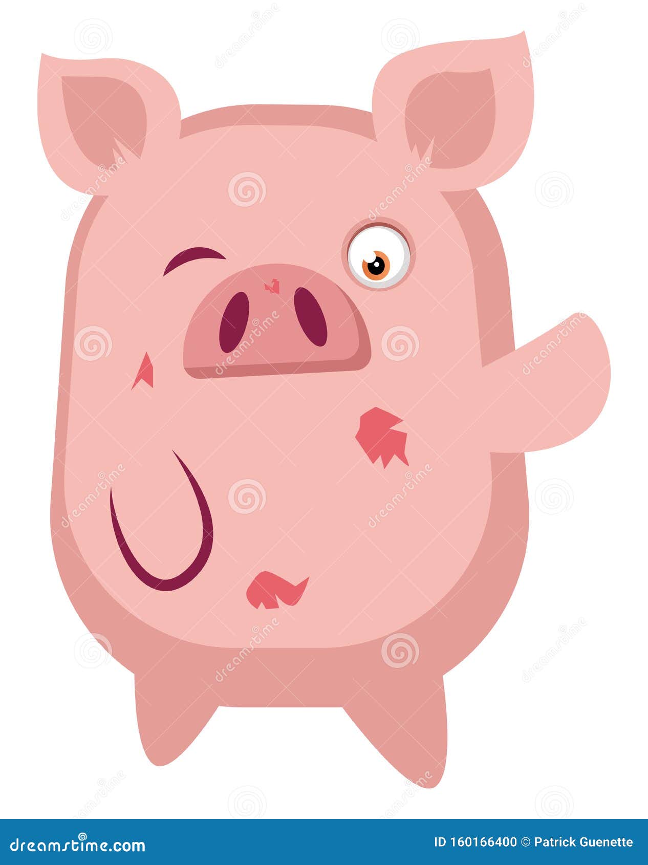 Piggy Winking Face Emoticon Vector Icon | CartoonDealer.com #139992463