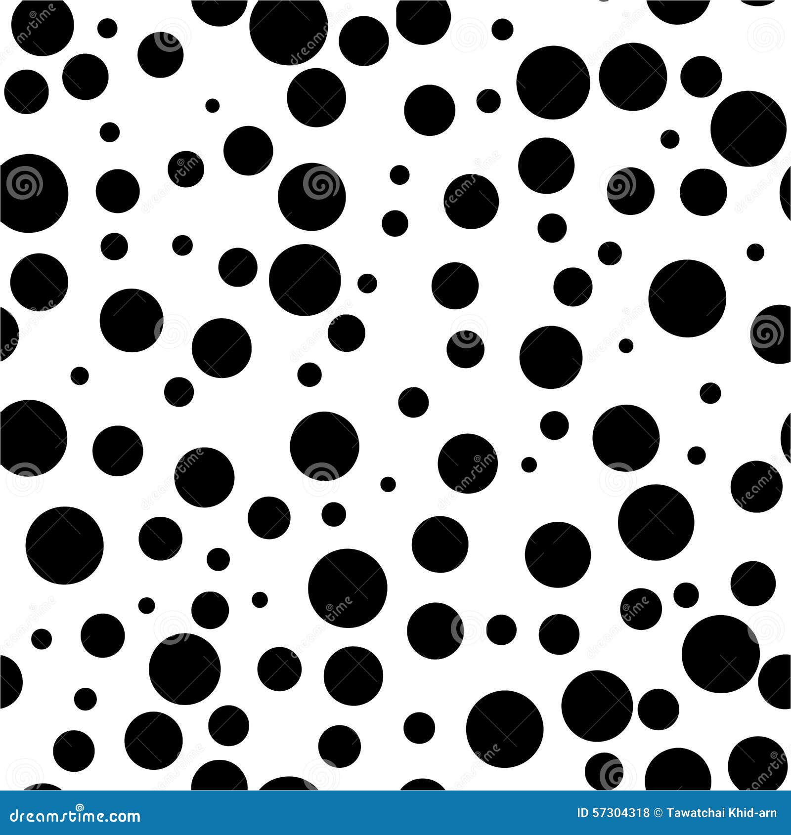 Illustration Vector Seamless Abstract Pattern of Black Dots Stock ...