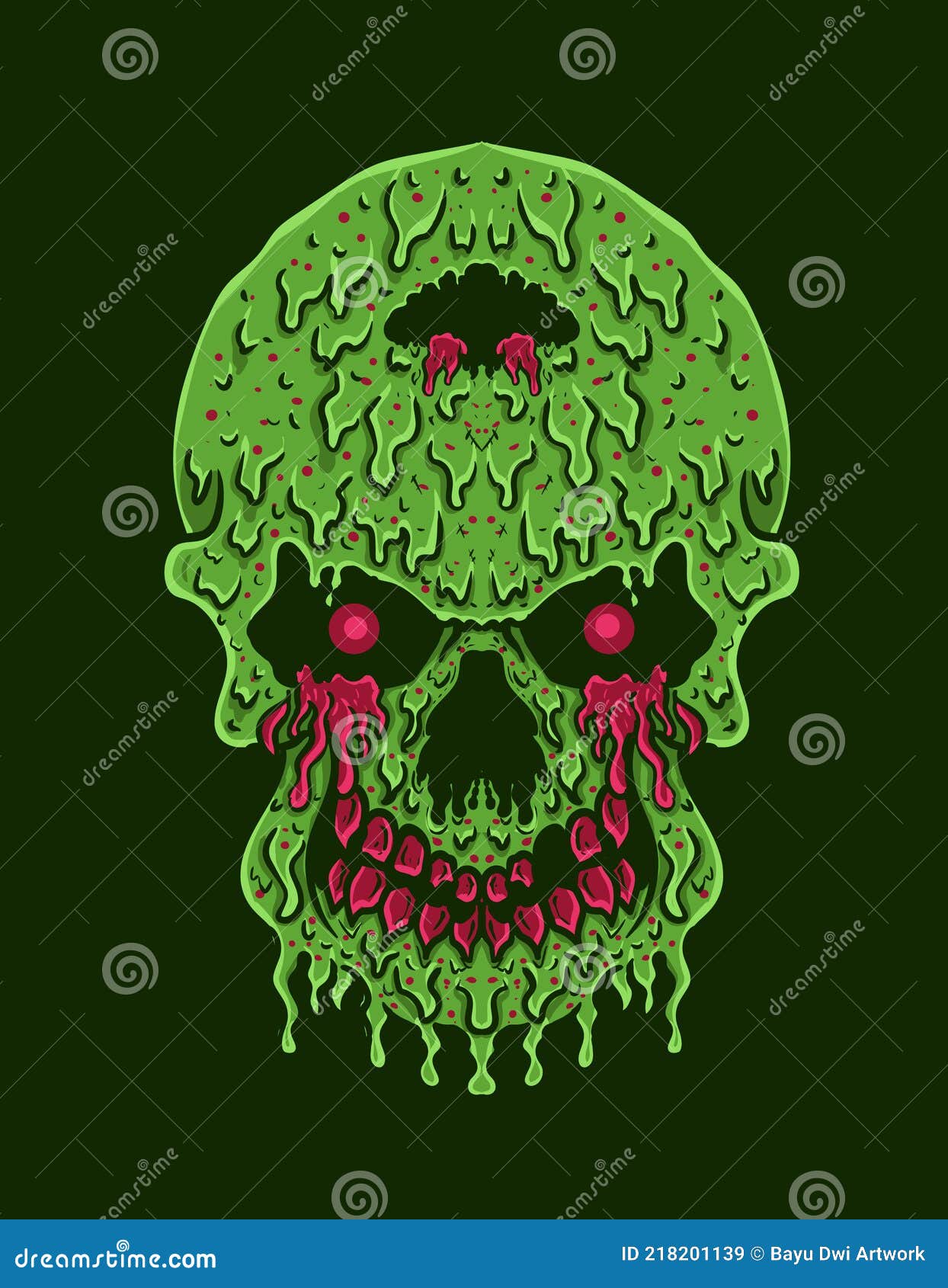 Illustration Vector Skull Grime Art Stock Vector - Illustration of ...