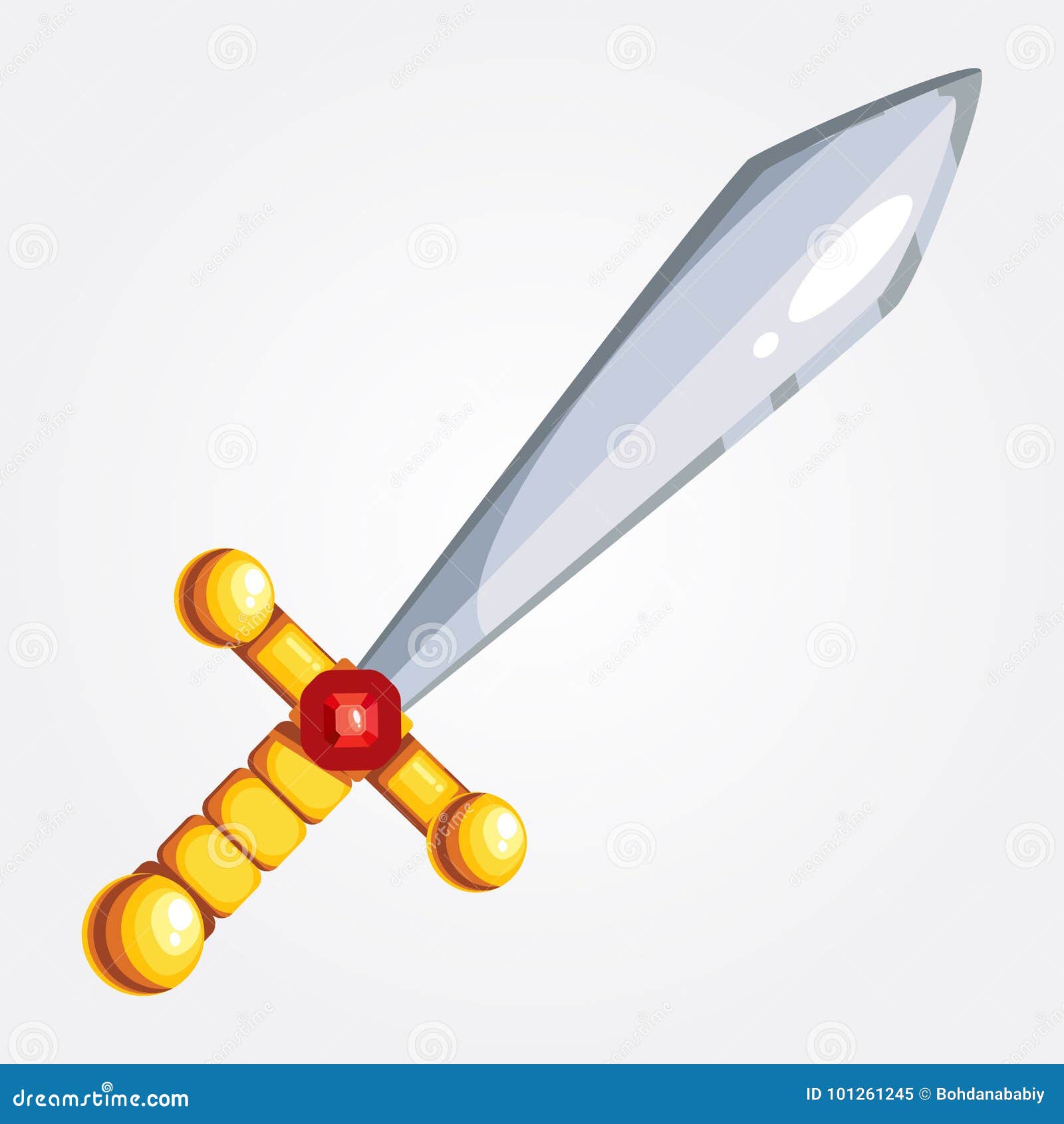 Vector Of Sword Isolated, Military Sword Ancient Weapon Design, Weapon ...