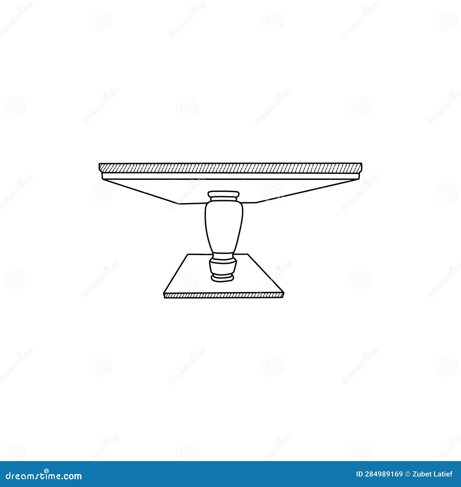 Illustration Vector of Table Line Art Design Stock Vector ...