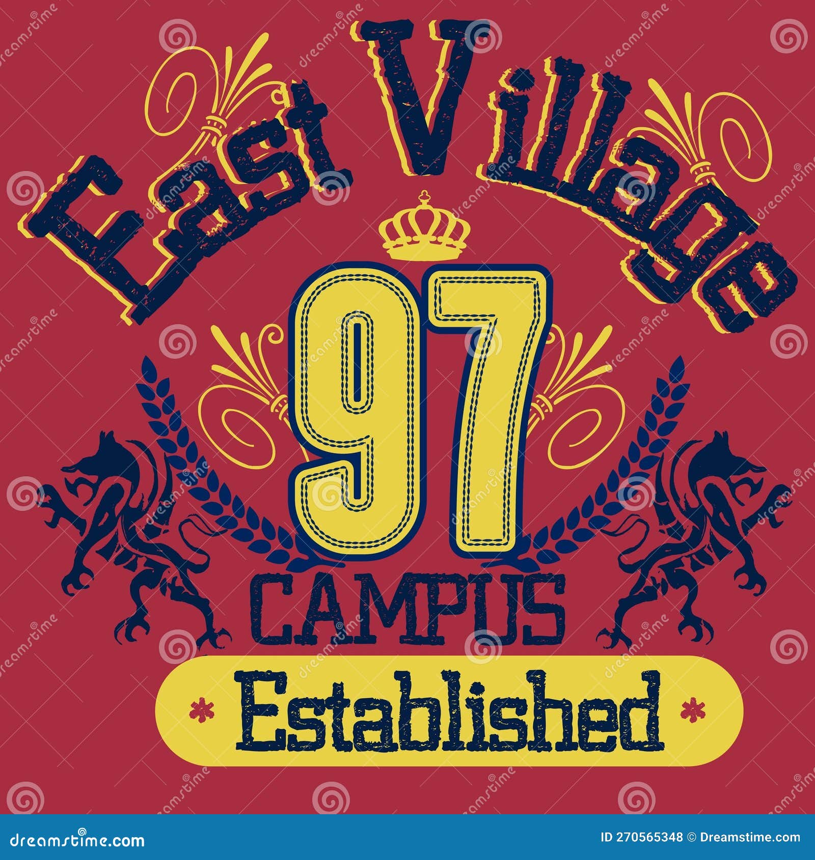 Illustration Vector Varsity Fashion Design with Numbers and Background ...