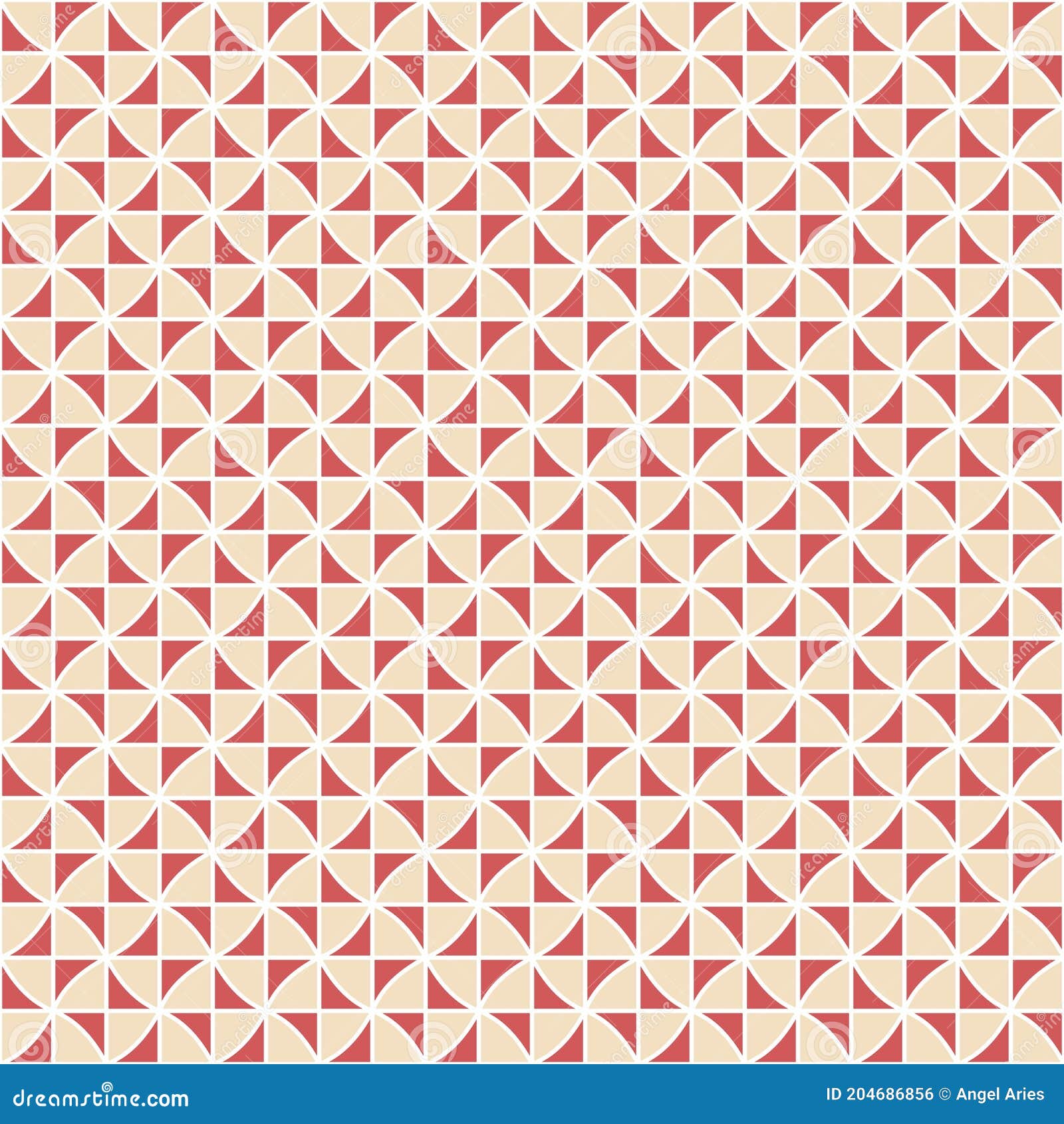 Illustration Vector of Vintage Triangle and Square Tile Pattern Stock ...