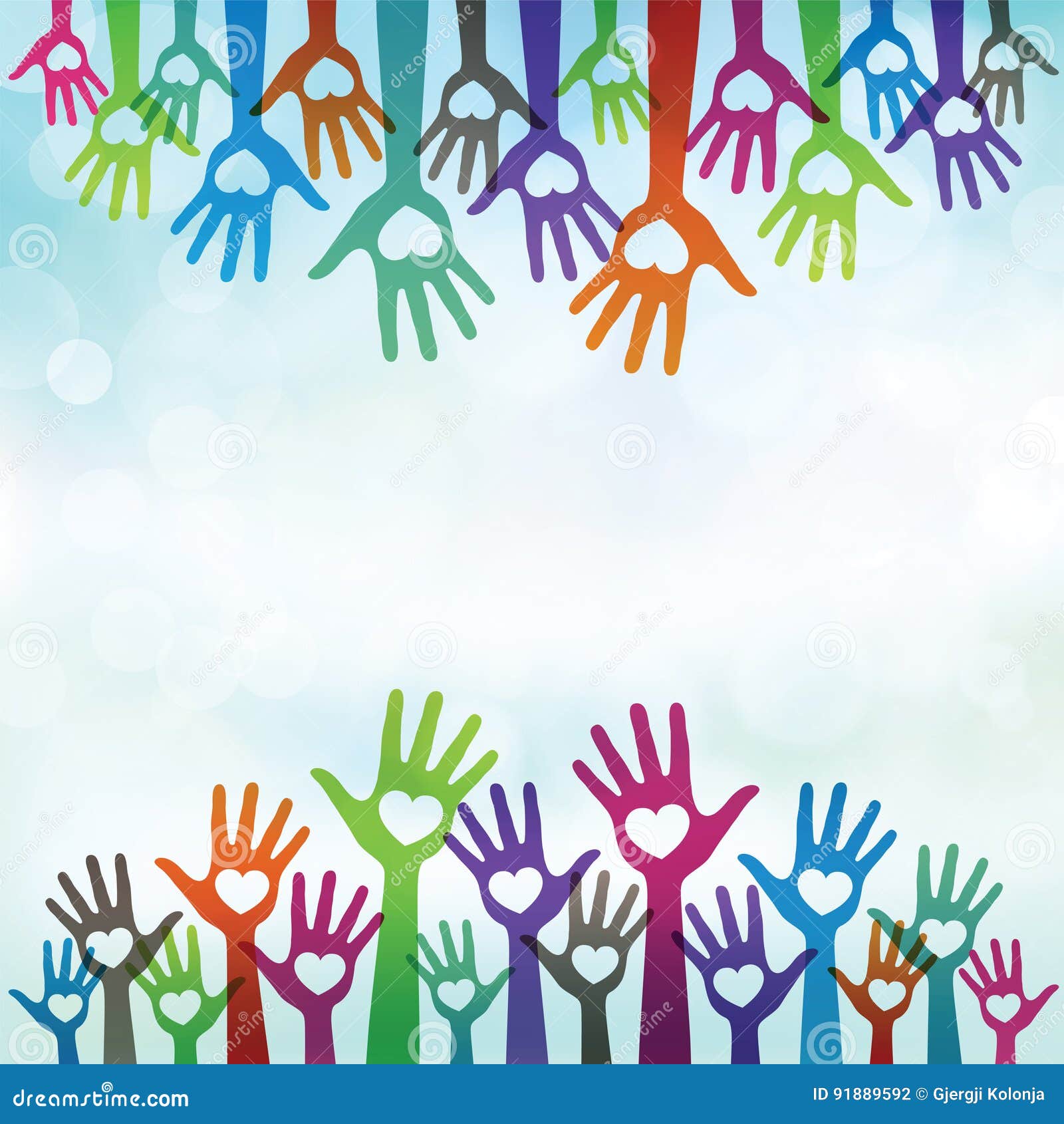 Volunteer help hands stock vector. Illustration of help - 91889592